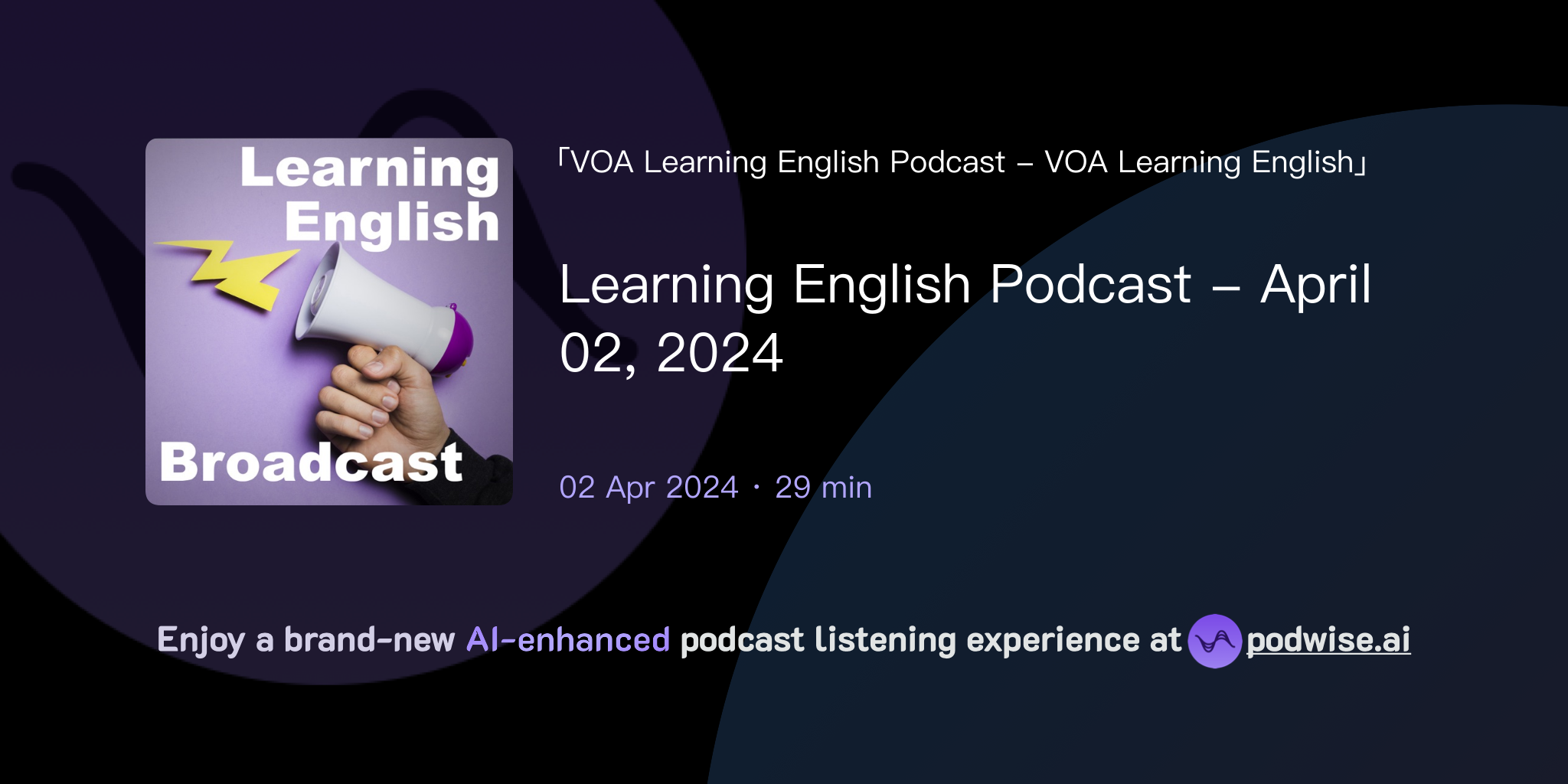 Learning English Podcast - April 02, 2024 | VOA Learning English Podcast - VOA Learning English ...
