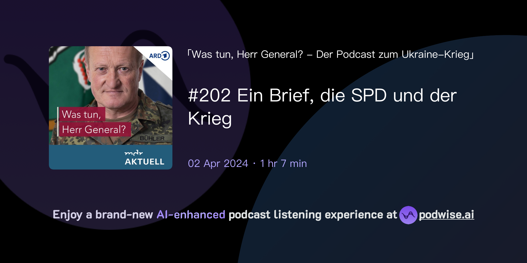 #202 Ein Brief, die SPD und der Krieg | Was tun, Herr General? - Der ...