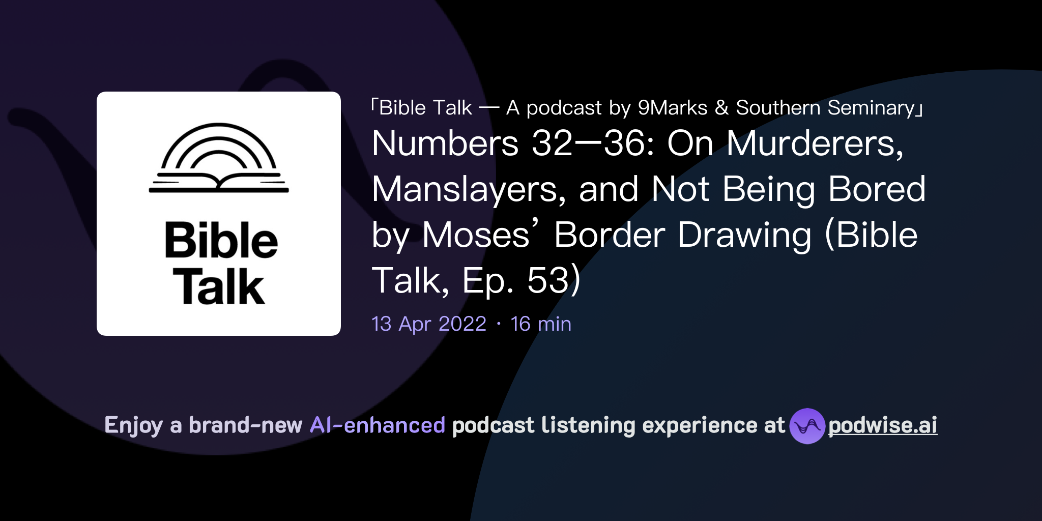 Numbers 32–36: On Murderers, Manslayers, and Not Being Bored by Moses’ Border Drawing (Bible ...