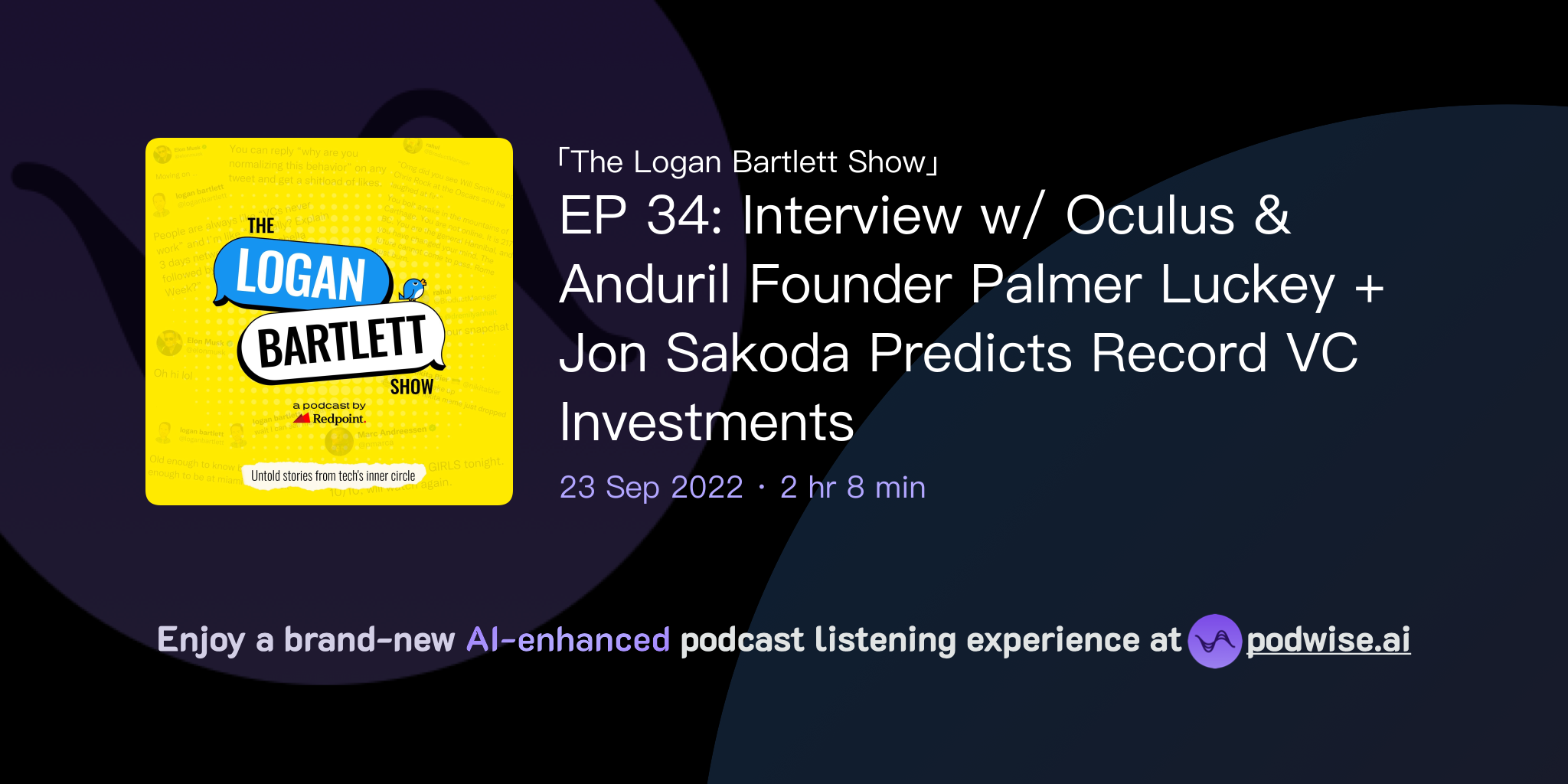 EP 34: Interview w/ Oculus & Anduril Founder Palmer Luckey + Jon Sakoda Predicts Record VC ...