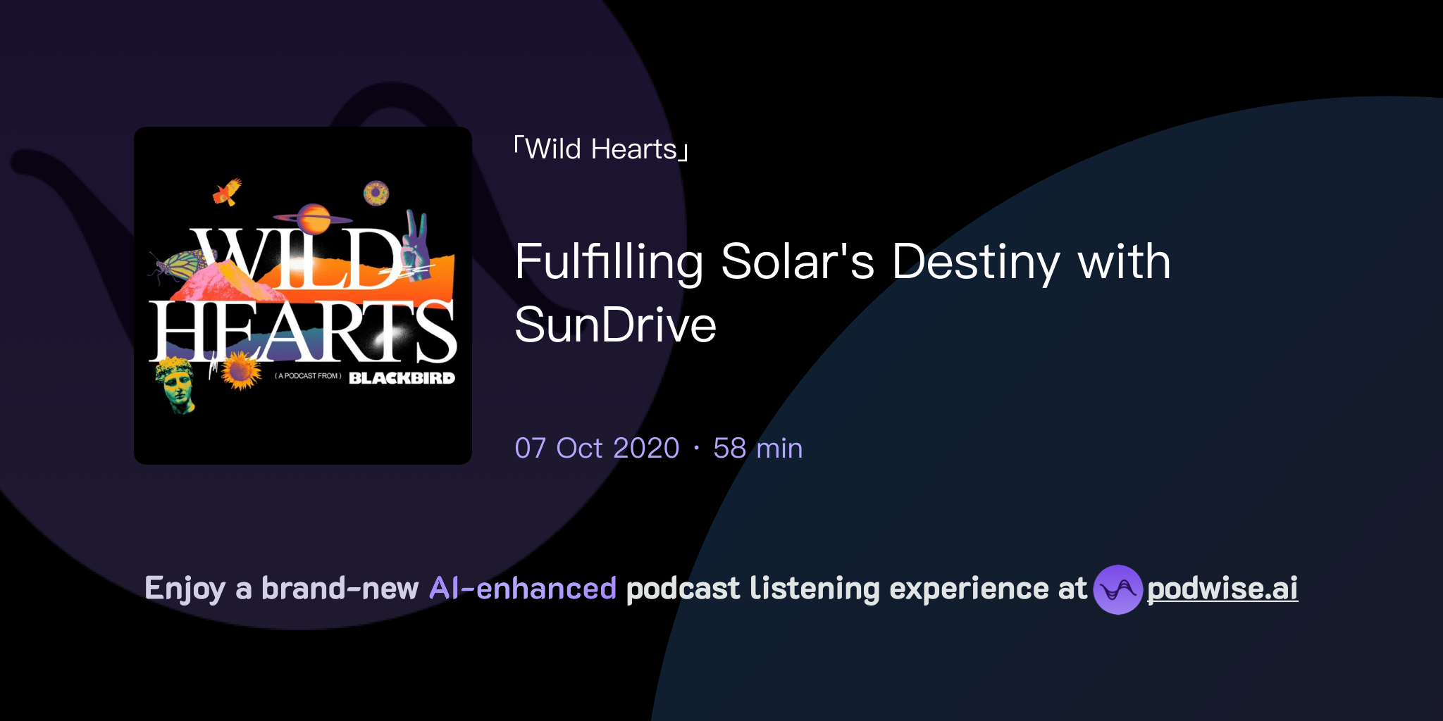 Fulfilling Solar's Destiny with SunDrive | Wild Hearts | Podwise