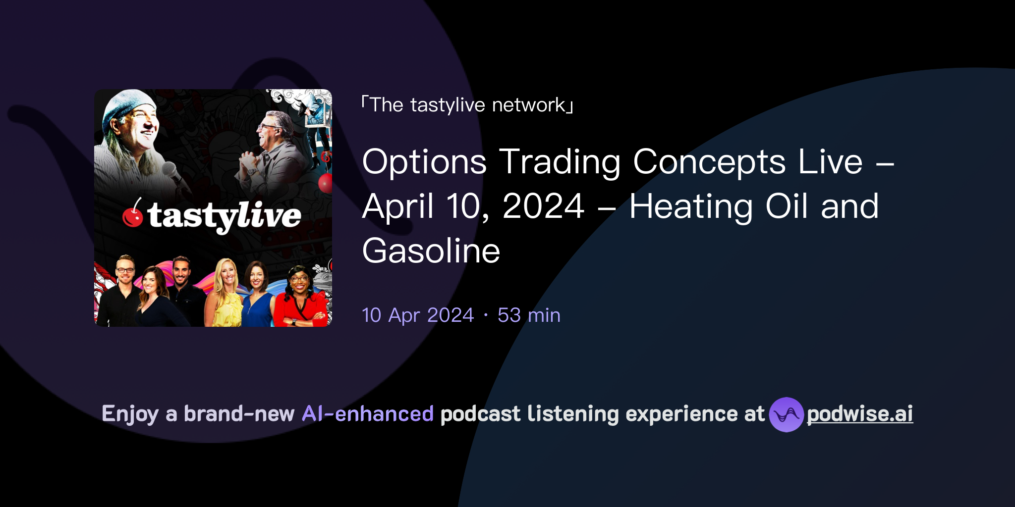 Options Trading Concepts Live - April 10, 2024 - Heating Oil and Gasoline | The tastylive ...