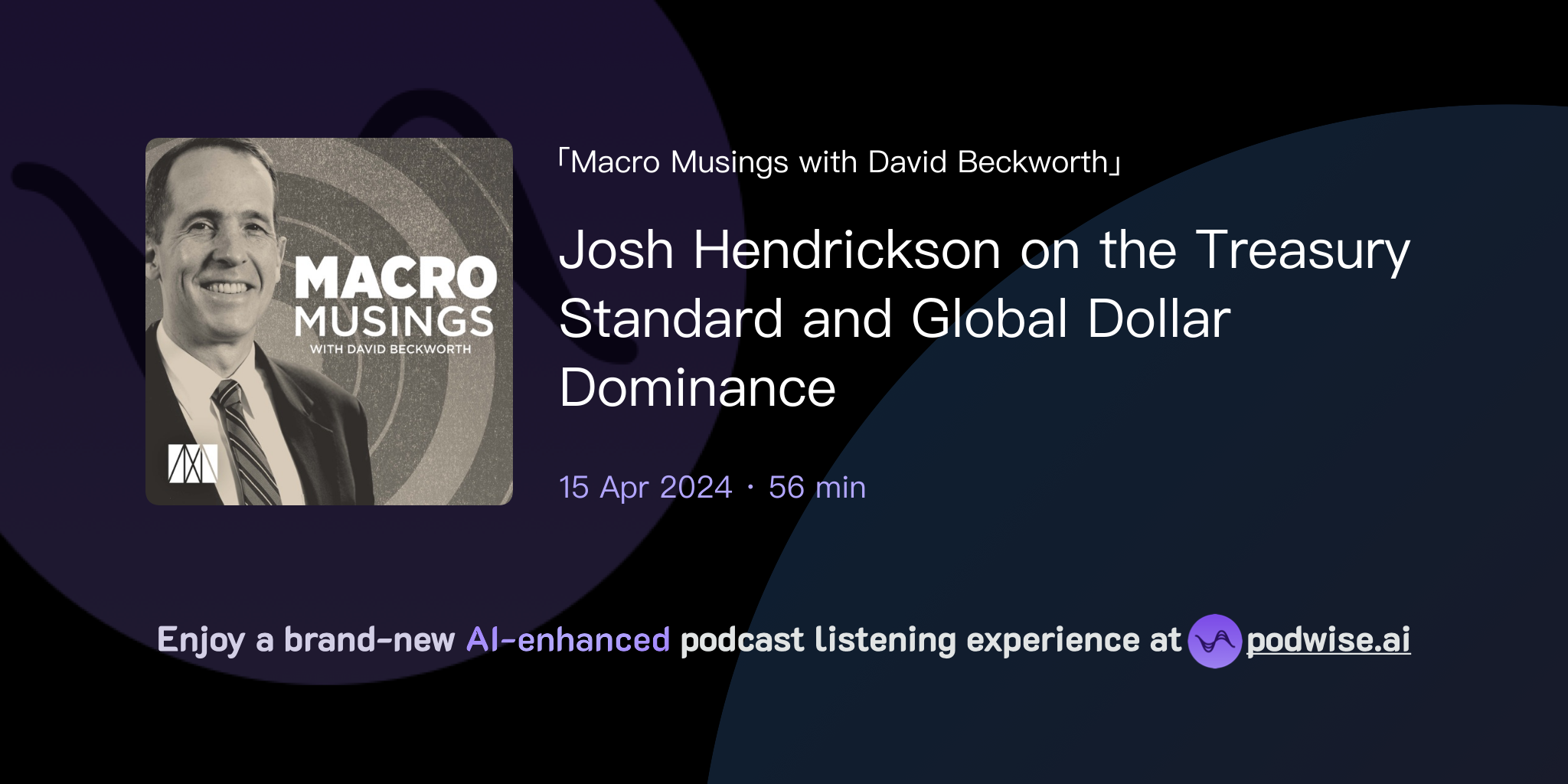 Josh Hendrickson on the Treasury Standard and Global Dollar Dominance ...
