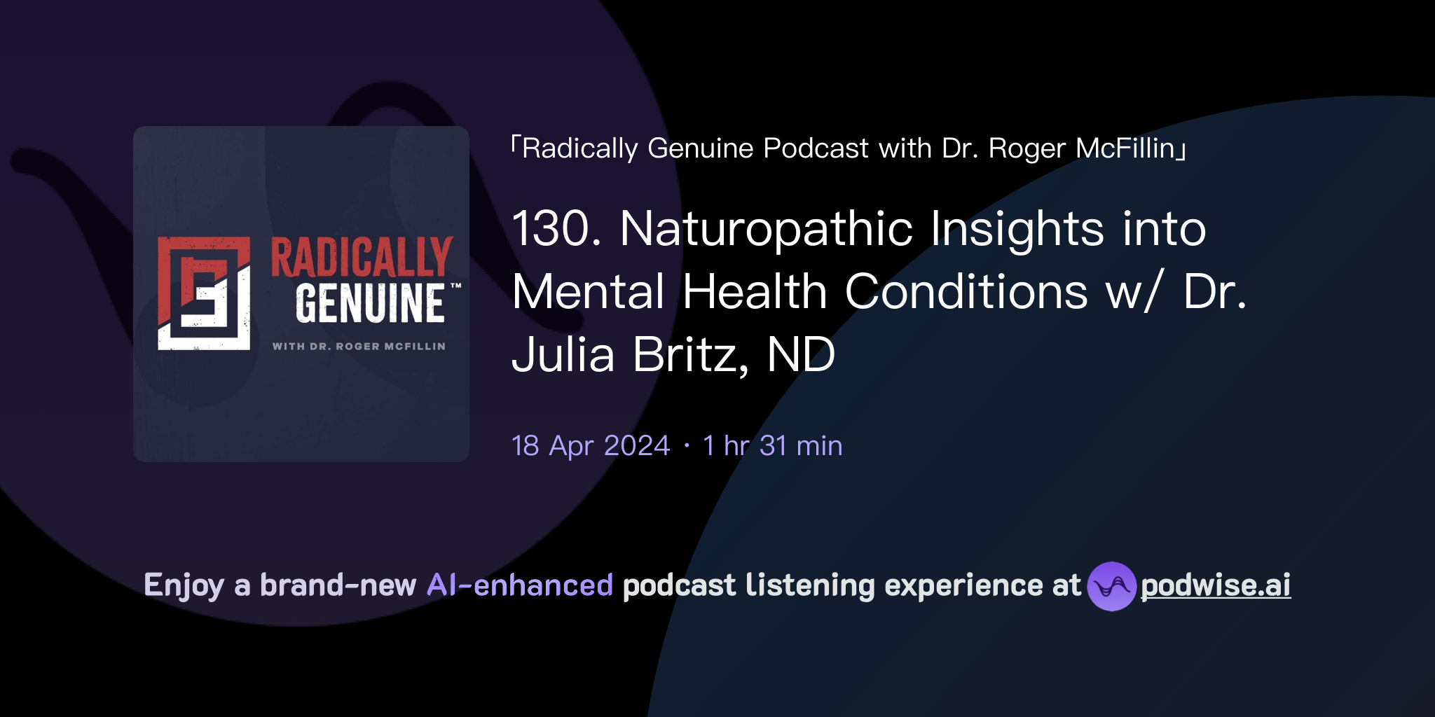 130. Naturopathic Insights into Mental Health Conditions w/ Dr. Julia ...