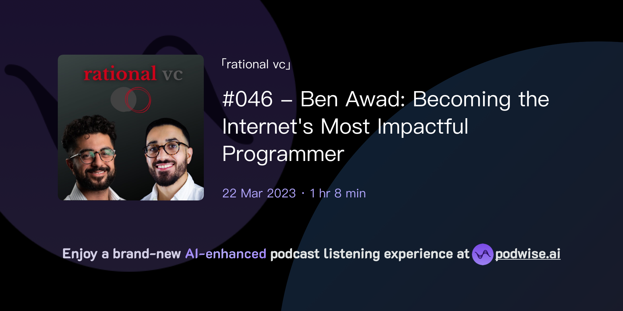 #046 - Ben Awad: Becoming the Internet's Most Impactful Programmer ...