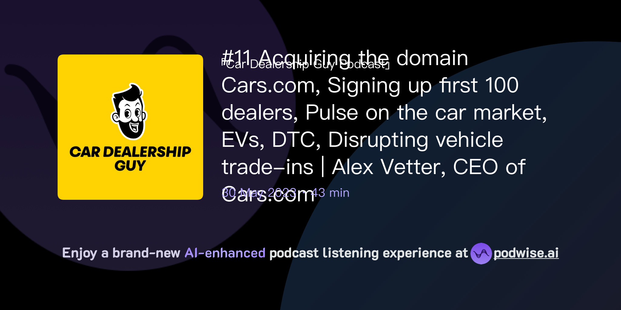 #11 Acquiring the domain Cars.com, Signing up first 100 dealers, Pulse ...