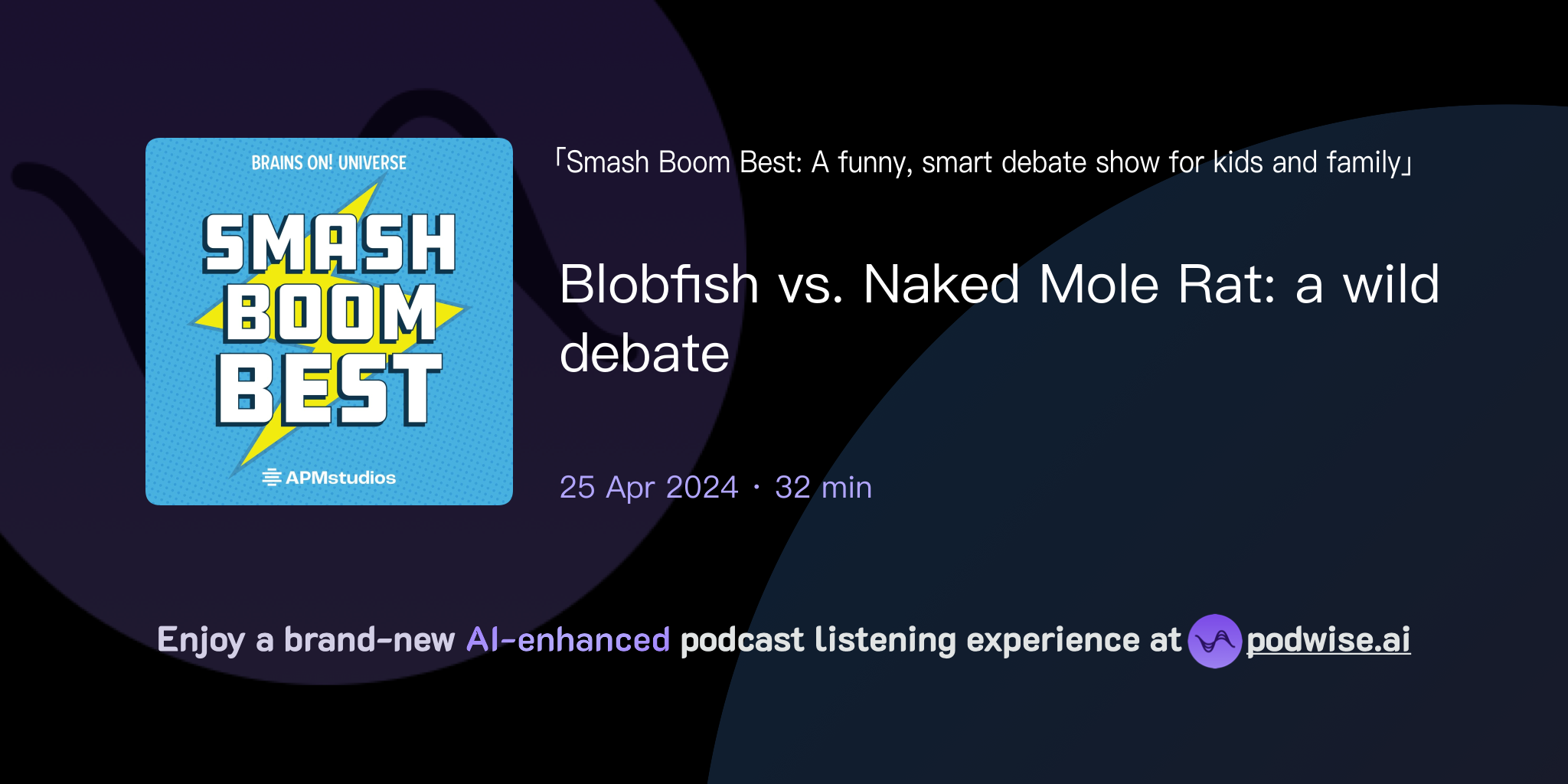 Blobfish vs. Naked Mole Rat: a wild debate | Smash Boom Best: A funny, smart debate show for ...