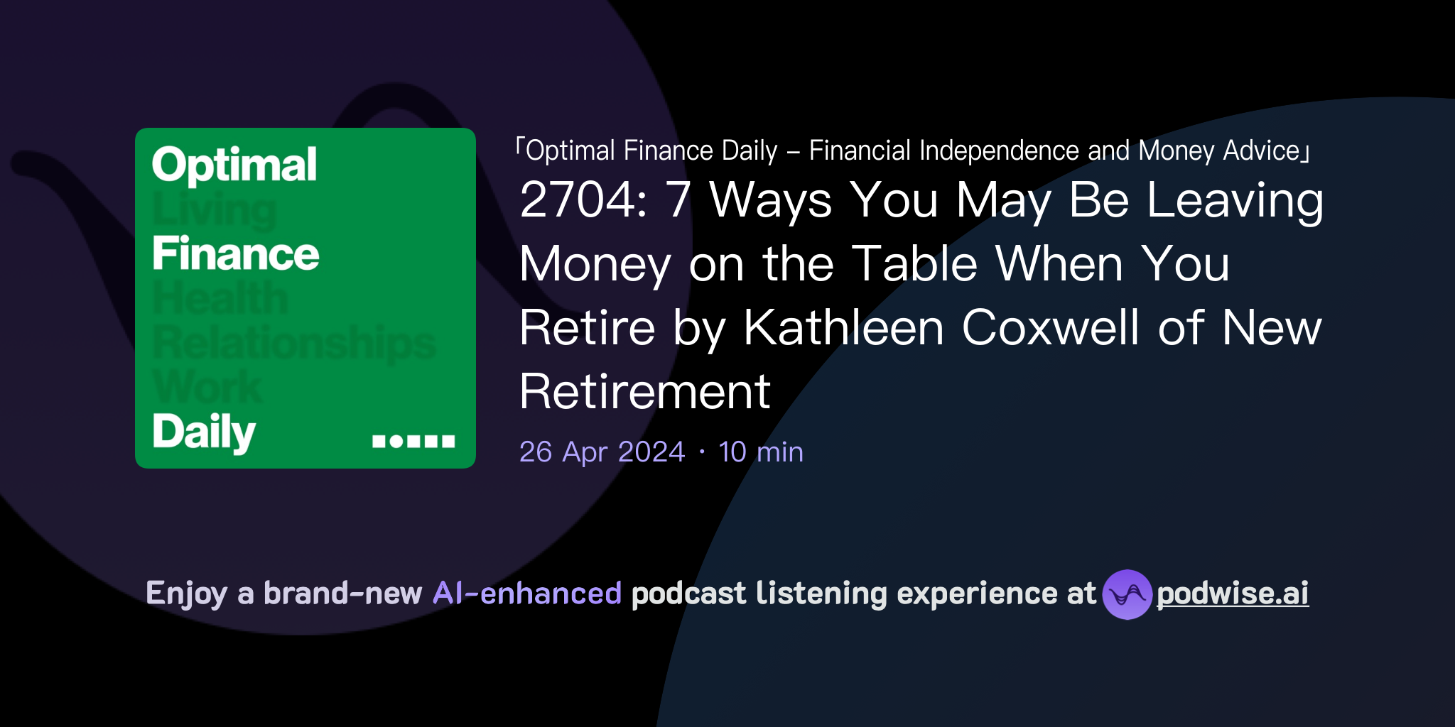 2704: 7 Ways You May Be Leaving Money on the Table When You Retire by ...