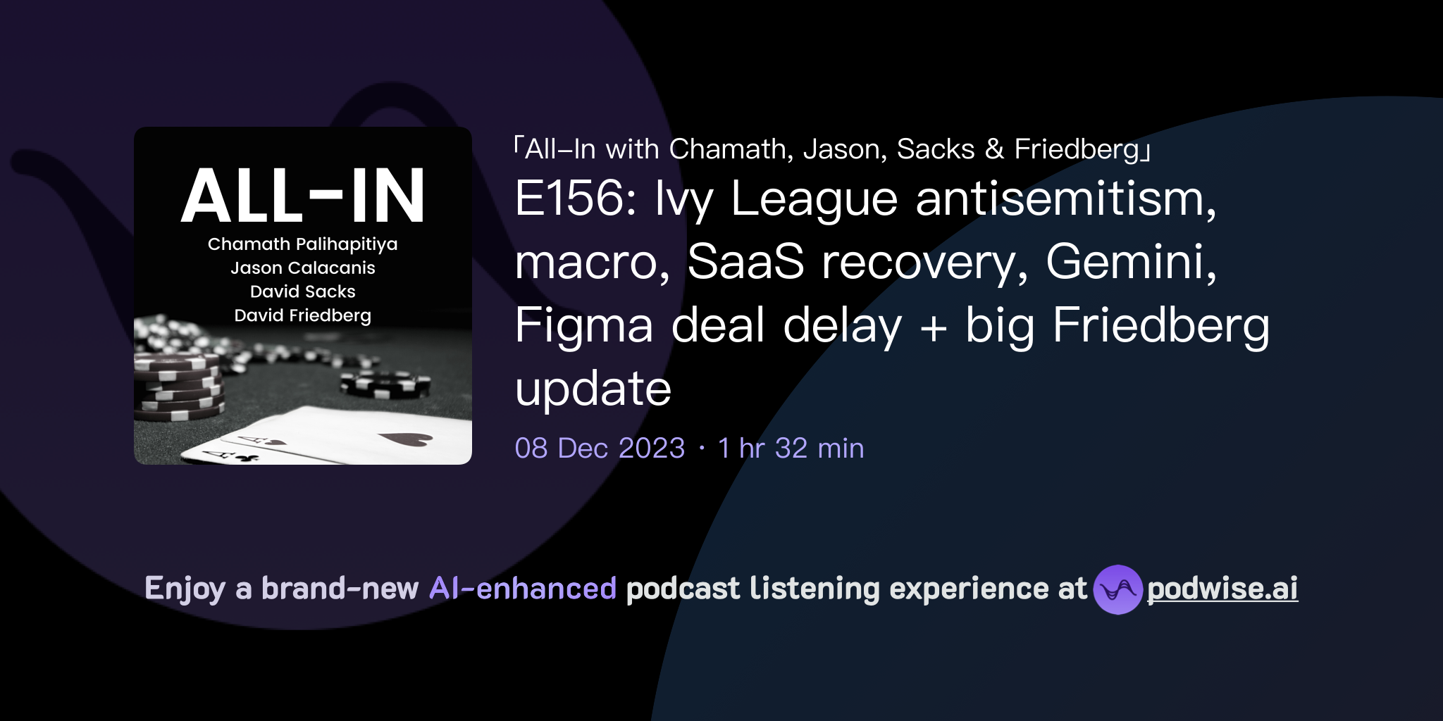 E156: Ivy League antisemitism, macro, SaaS recovery, Gemini, Figma deal delay + big Friedberg ...