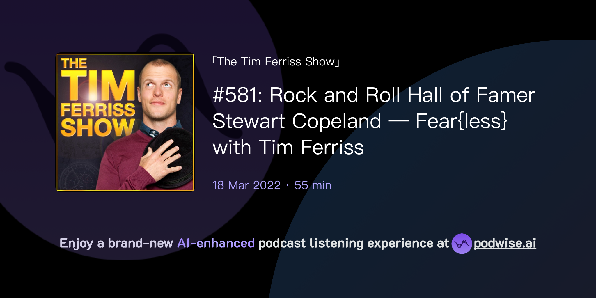 #581: Rock and Roll Hall of Famer Stewart Copeland — Fear{less} with ...