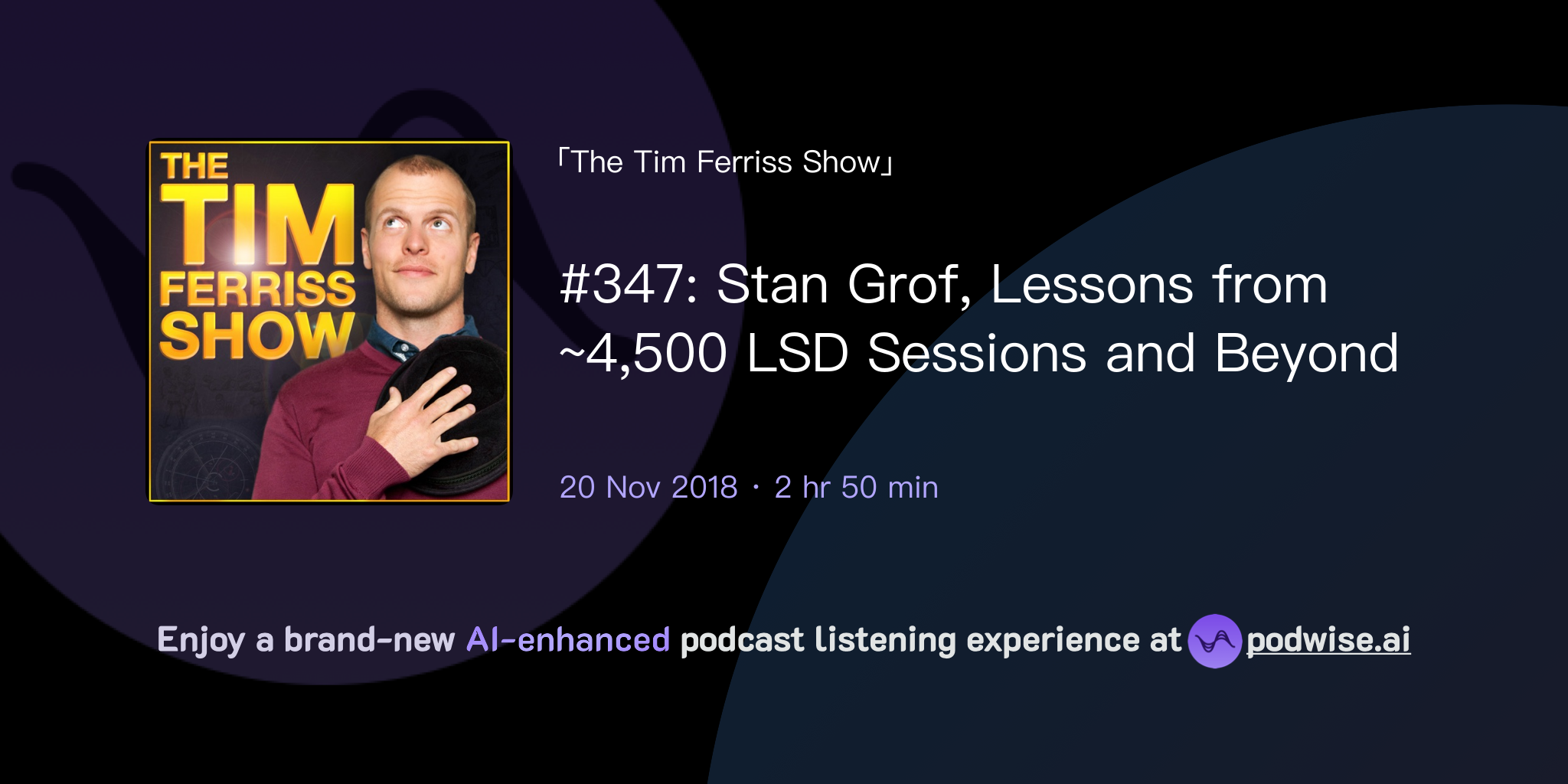 #347: Stan Grof, Lessons from ~4,500 LSD Sessions and Beyond | The Tim ...