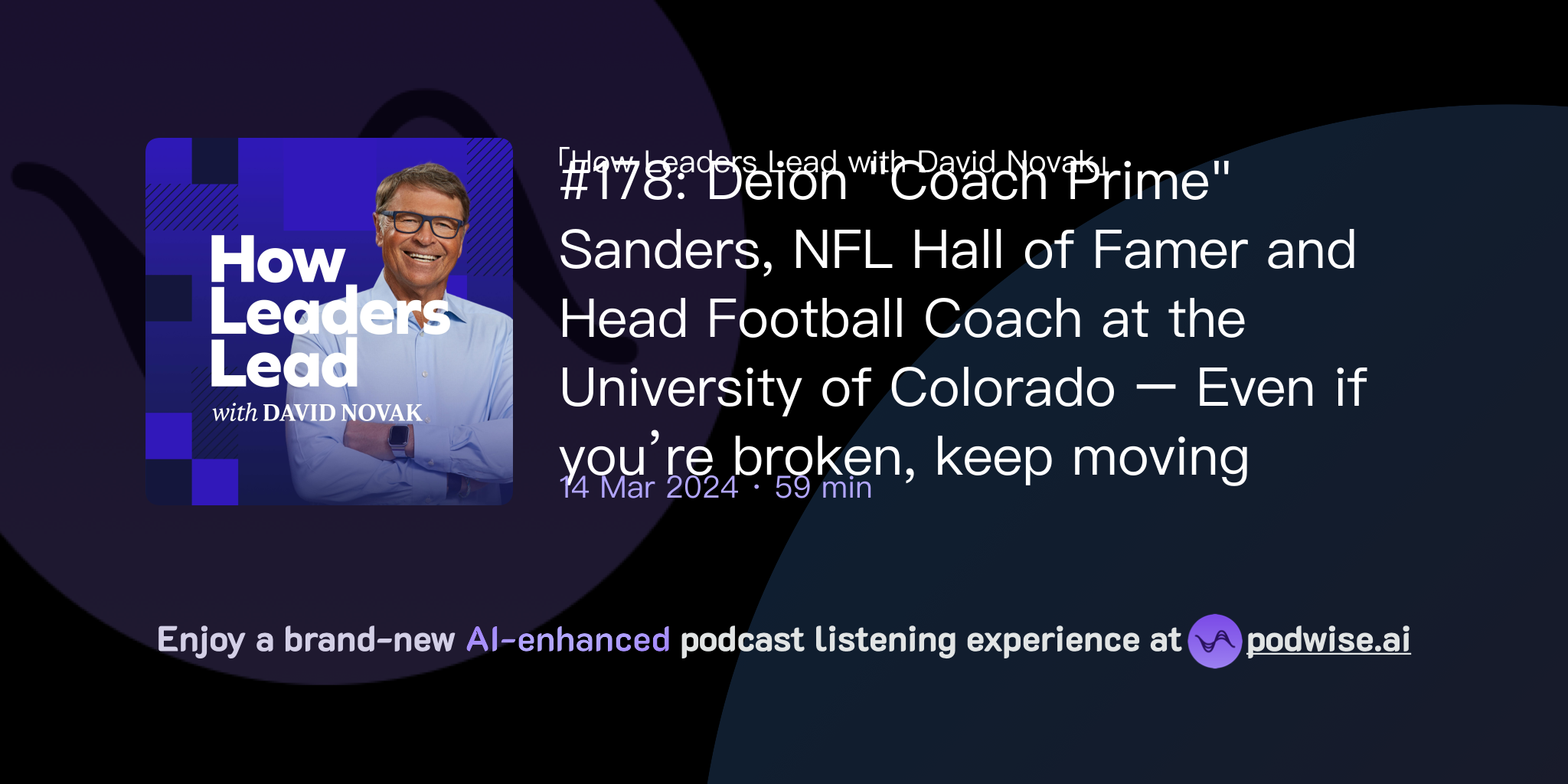 #178: Deion "Coach Prime" Sanders, NFL Hall of Famer and Head Football ...