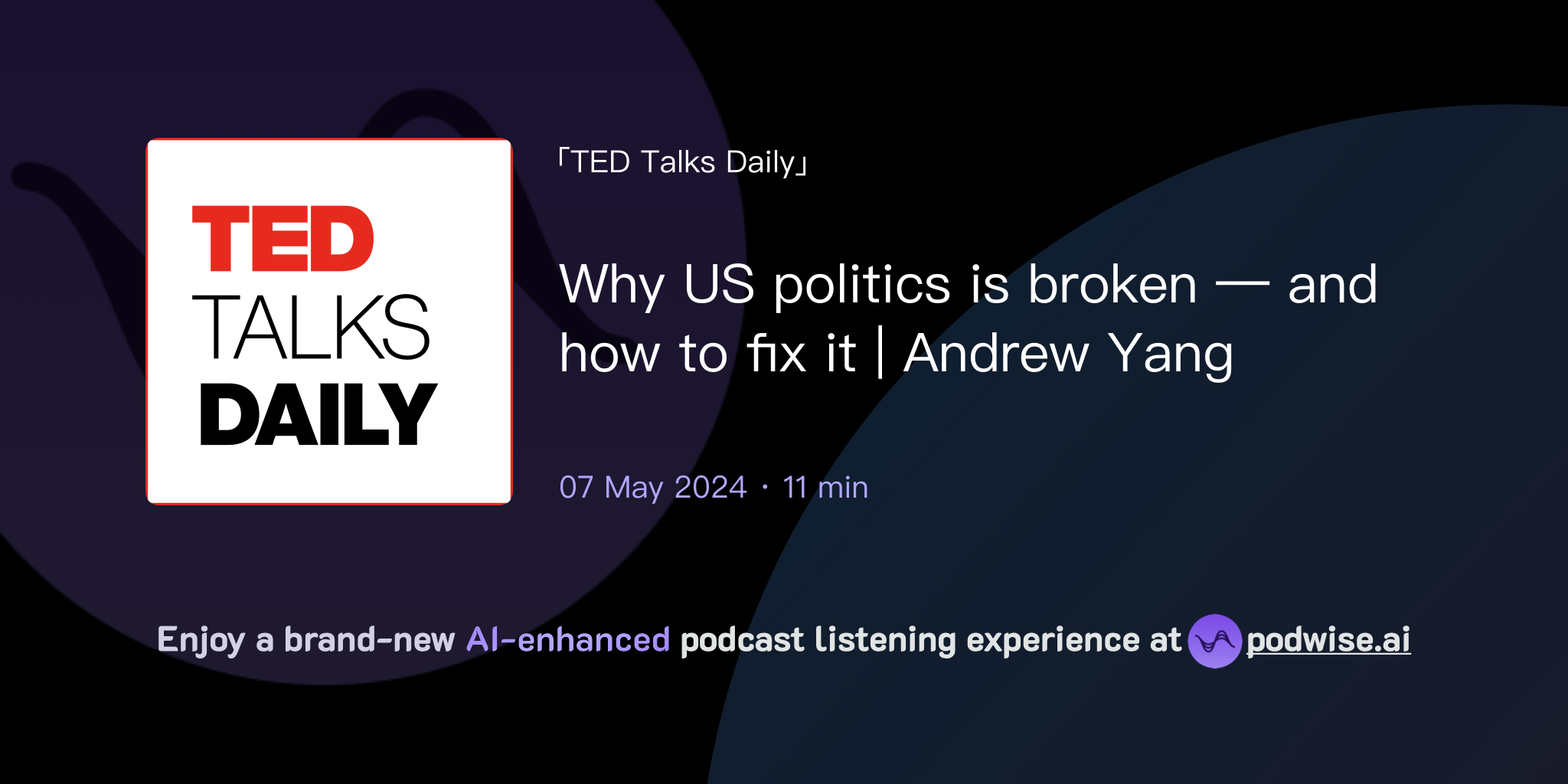Why US politics is broken — and how to fix it | Andrew Yang | TED Talks ...