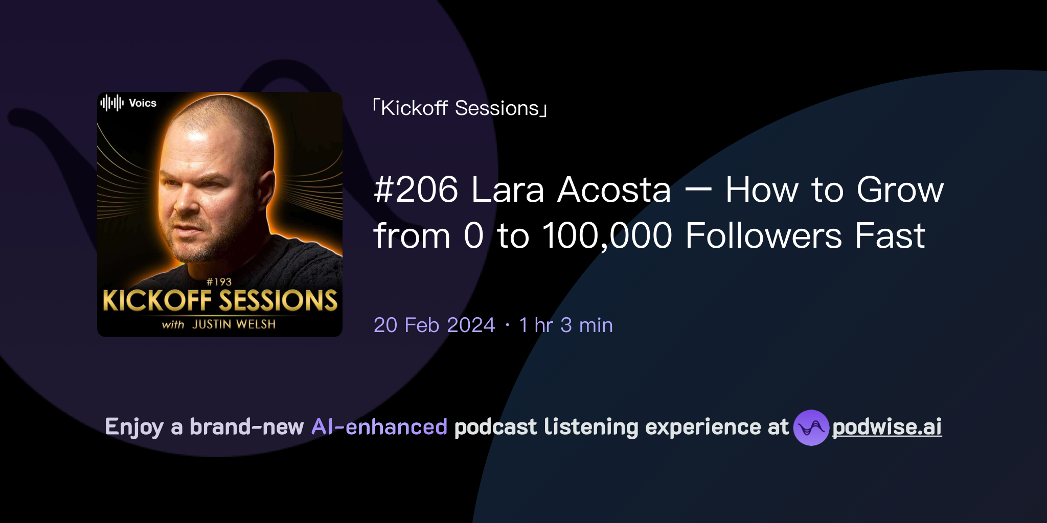 #206 Lara Acosta – How to Grow from 0 to 100,000 Followers Fast ...
