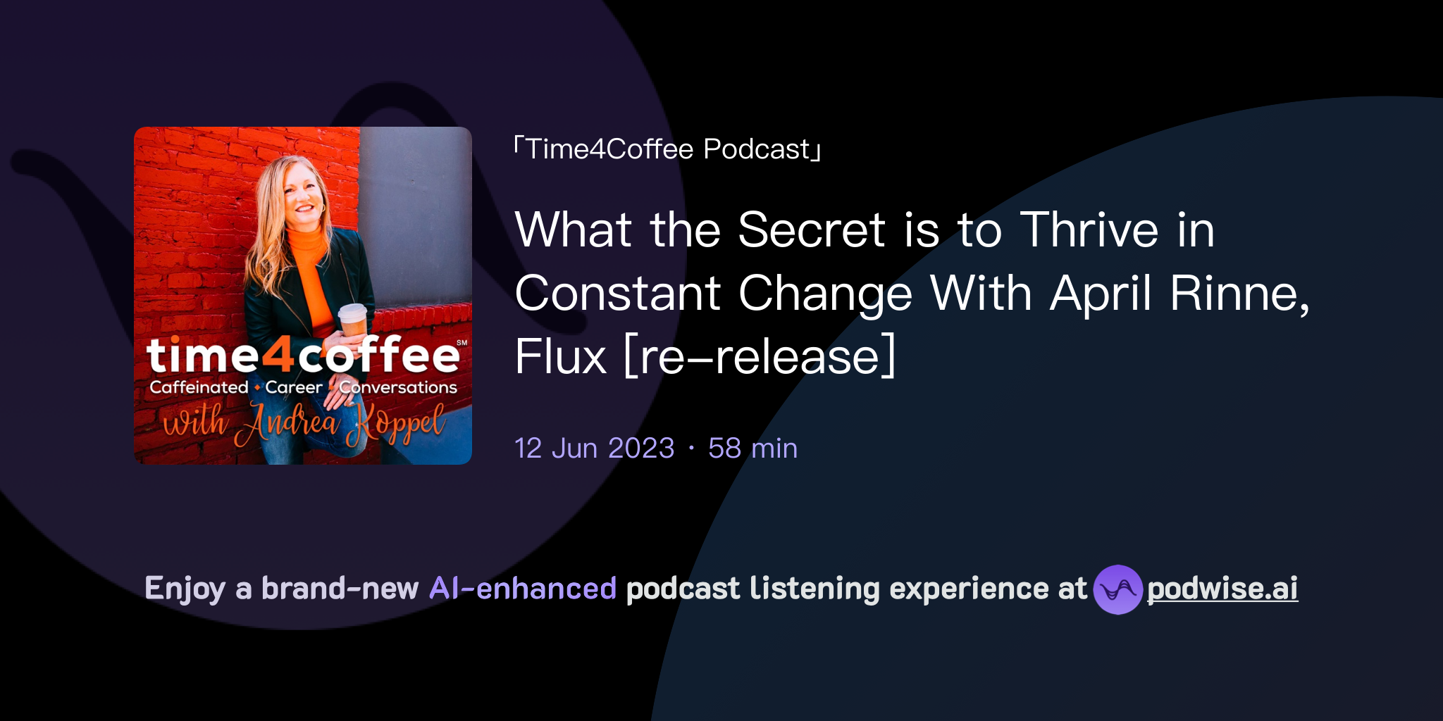 What the Secret is to Thrive in Constant Change With April Rinne, Flux ...