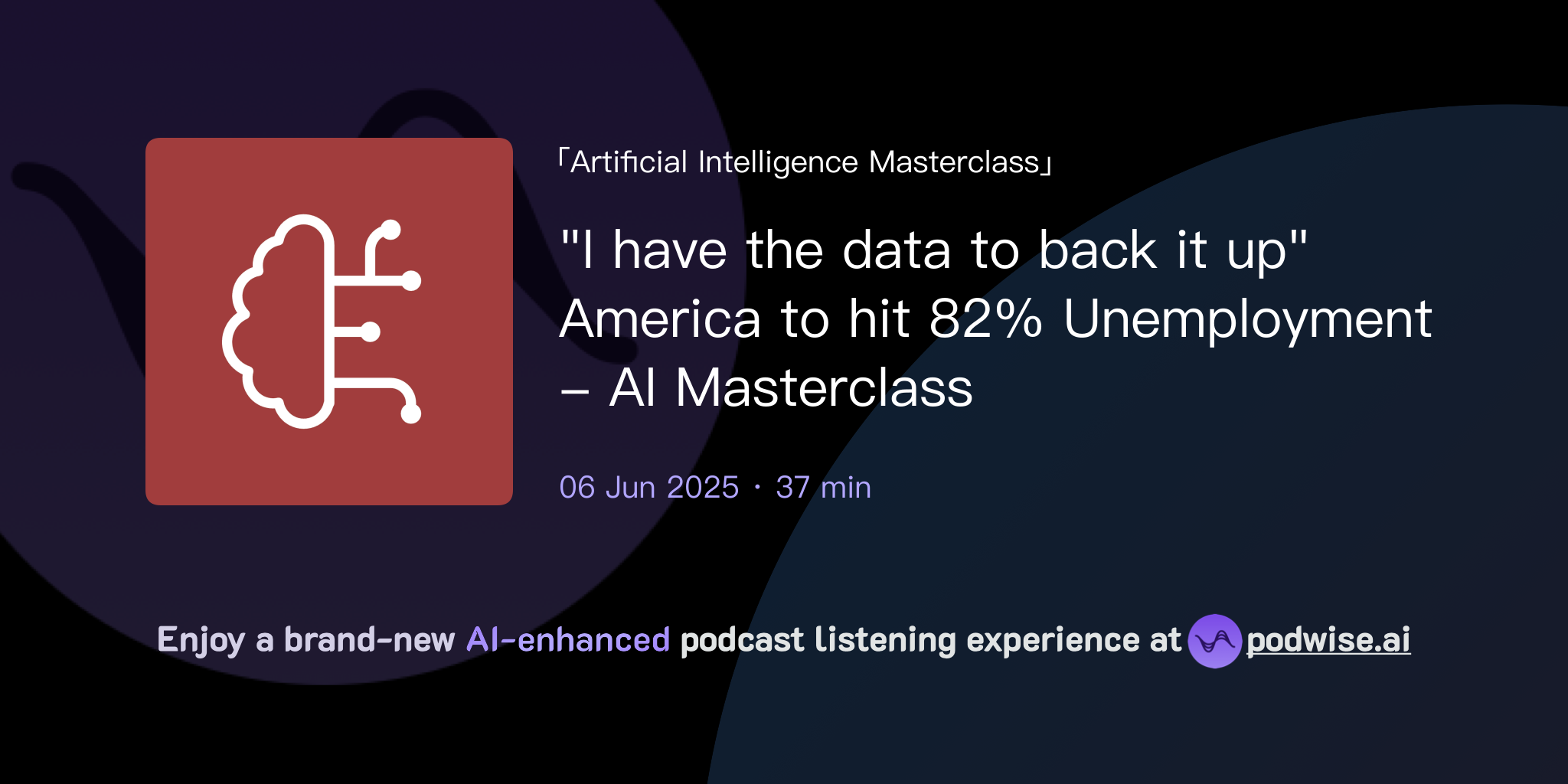 "I have the data to back it up" America to hit 82% Unemployment - AI Masterclass | Artificial ...
