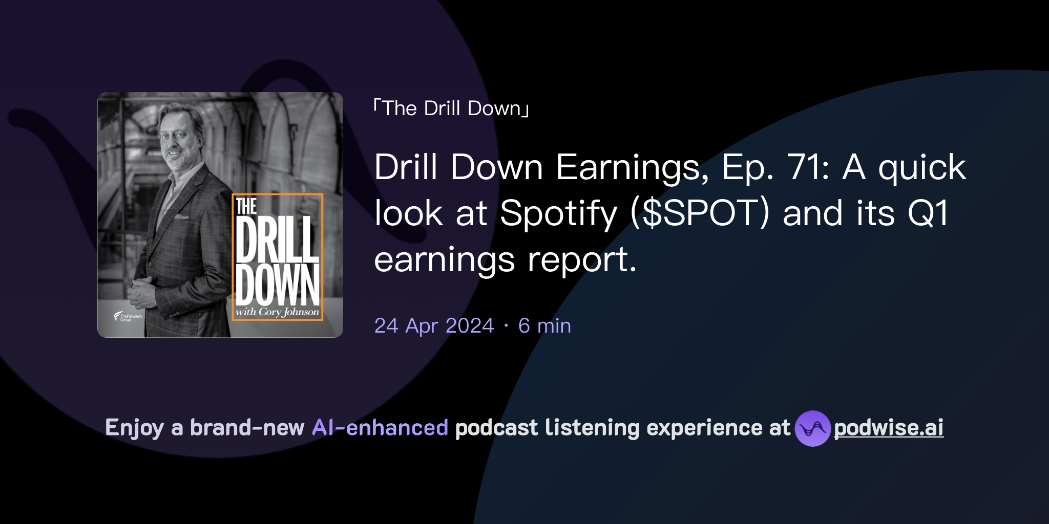 Drill Down Earnings, Ep. 71: A quick look at Spotify ($SPOT) and its Q1 earnings report. | The ...