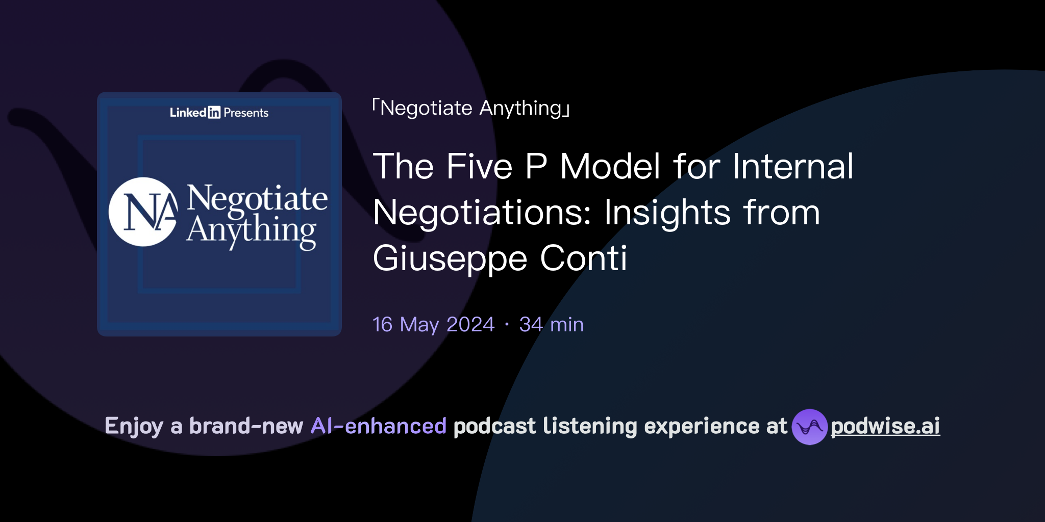 The Five P Model for Internal Negotiations: Insights from Giuseppe ...