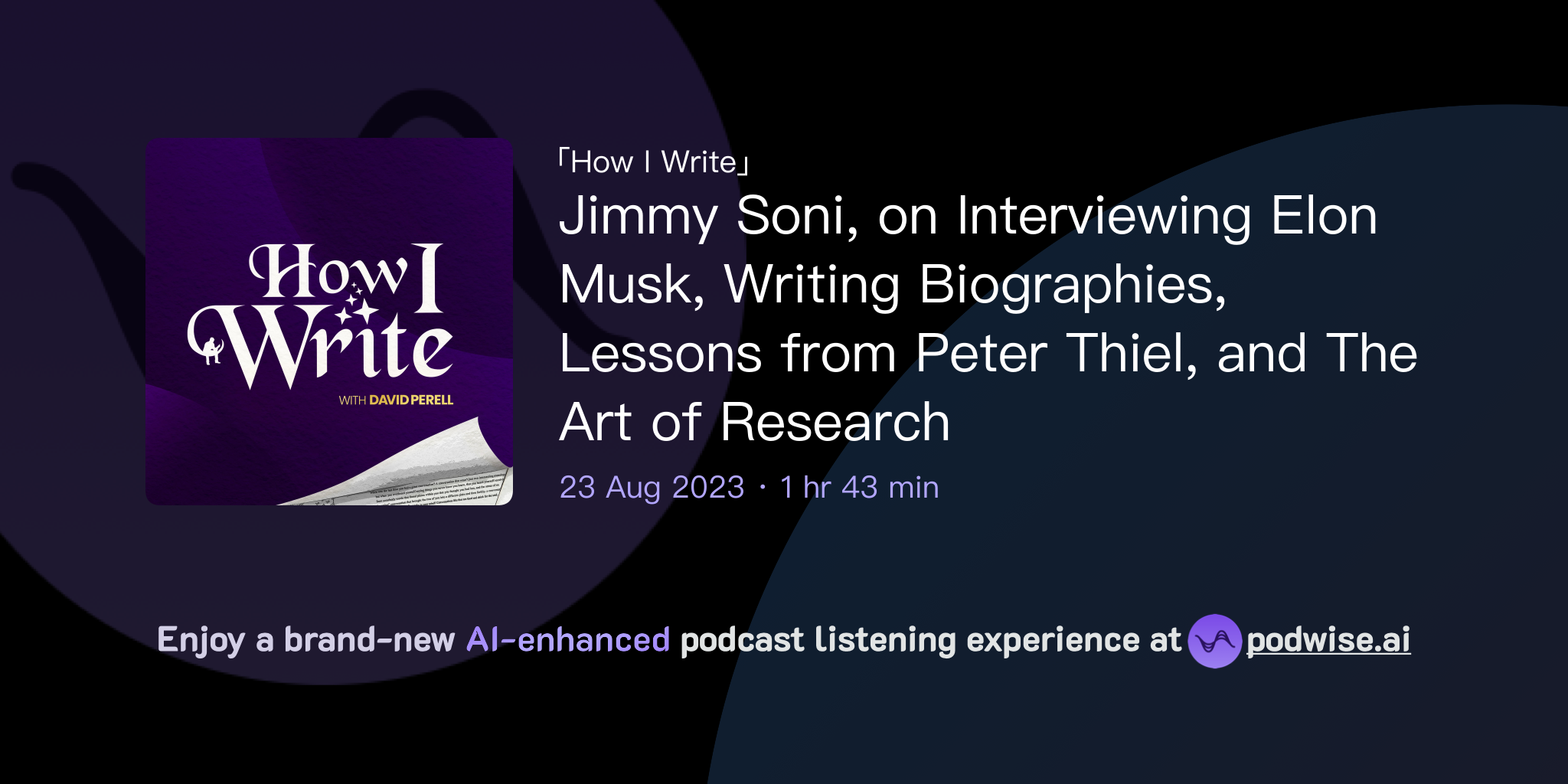 Jimmy Soni, on Interviewing Elon Musk, Writing Biographies, Lessons ...