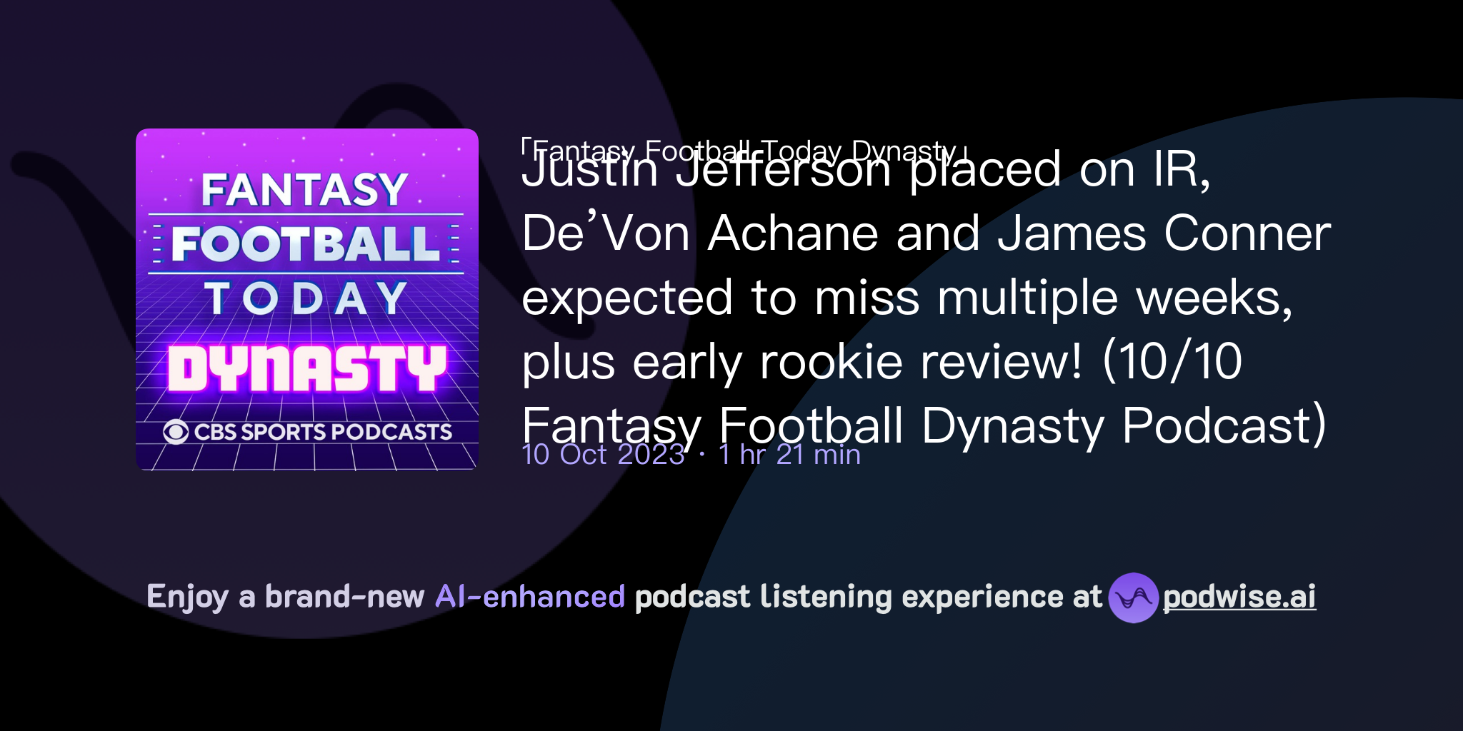 Justin Jefferson placed on IR, De’Von Achane and James Conner expected ...