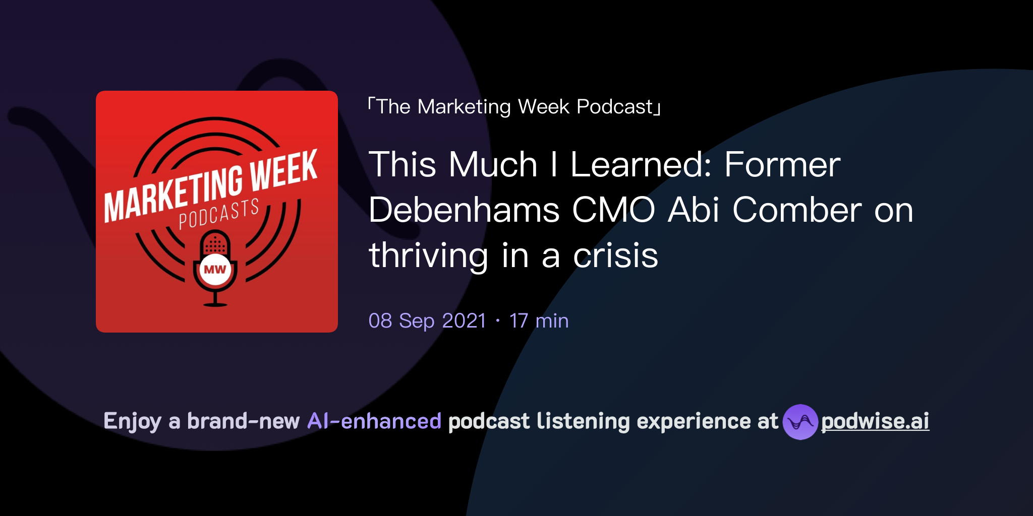 This Much I Learned: Former Debenhams CMO Abi Comber on thriving in a crisis | Marketing Week ...
