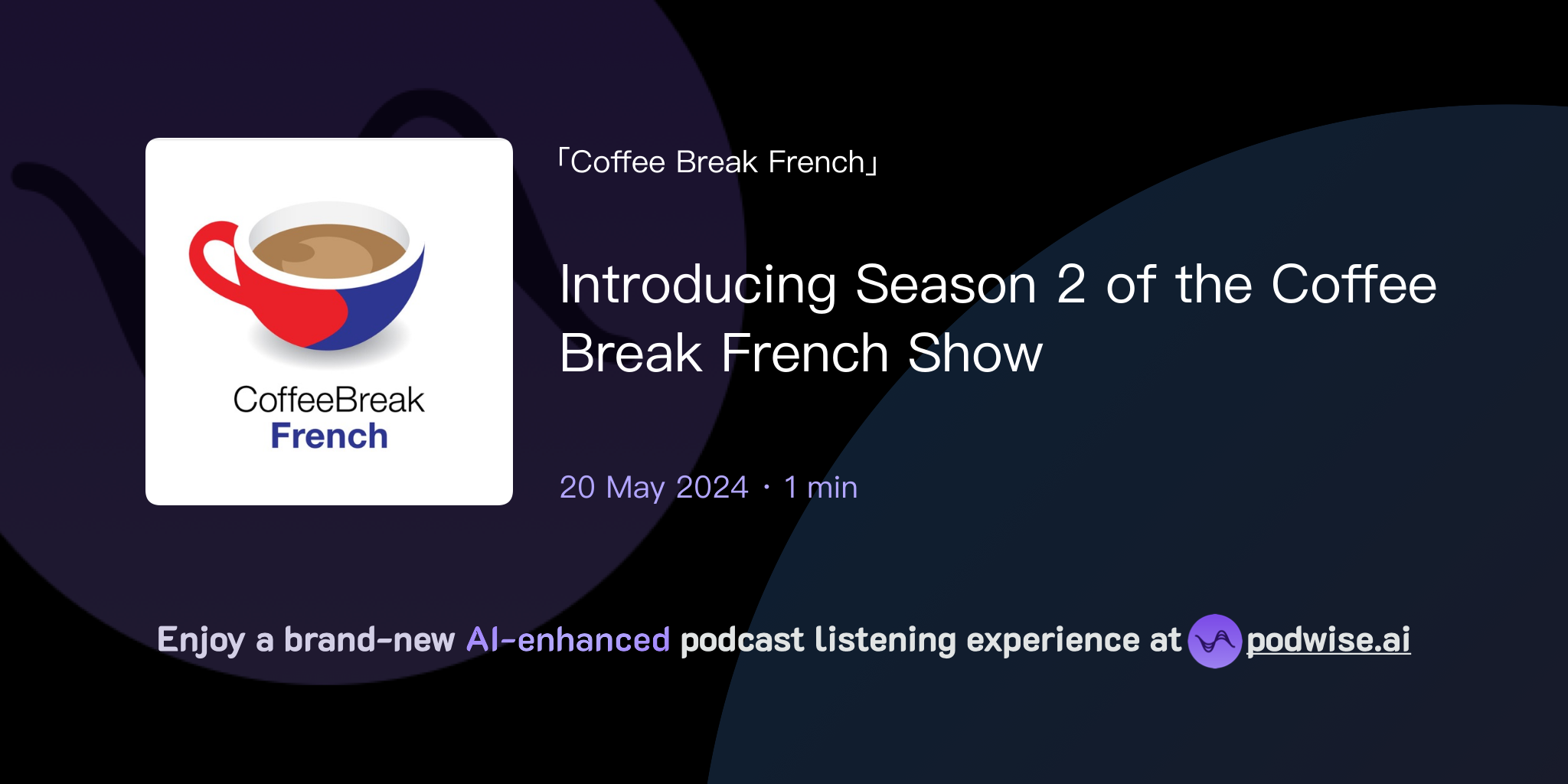Introducing Season 2 of the Coffee Break French Show | Coffee Break ...