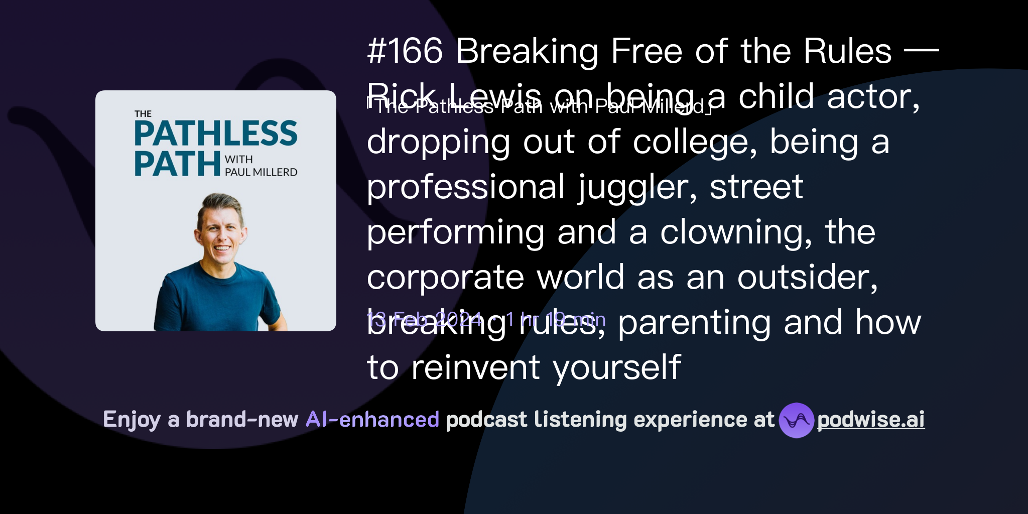 #166 Breaking Free of the Rules — Rick Lewis on being a child actor ...