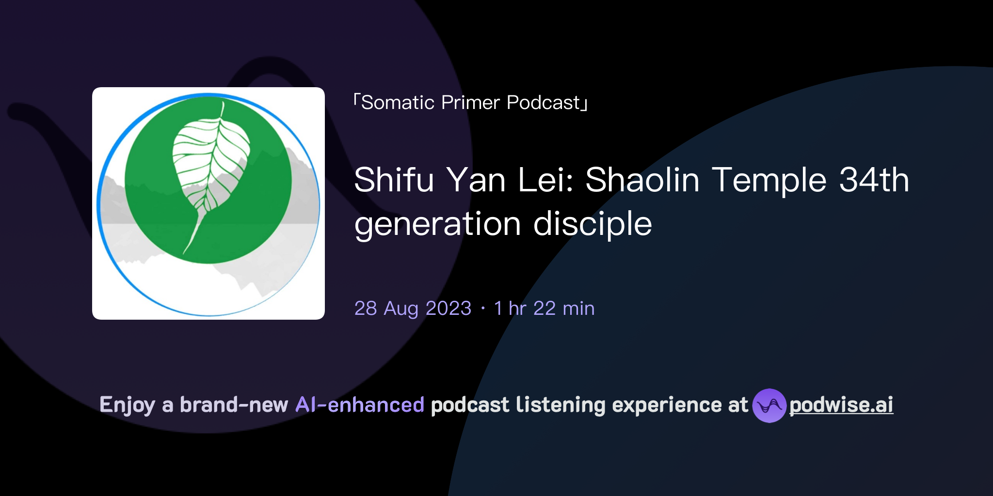 Shifu Yan Lei: Shaolin Temple 34th generation disciple | Somatic Primer ...
