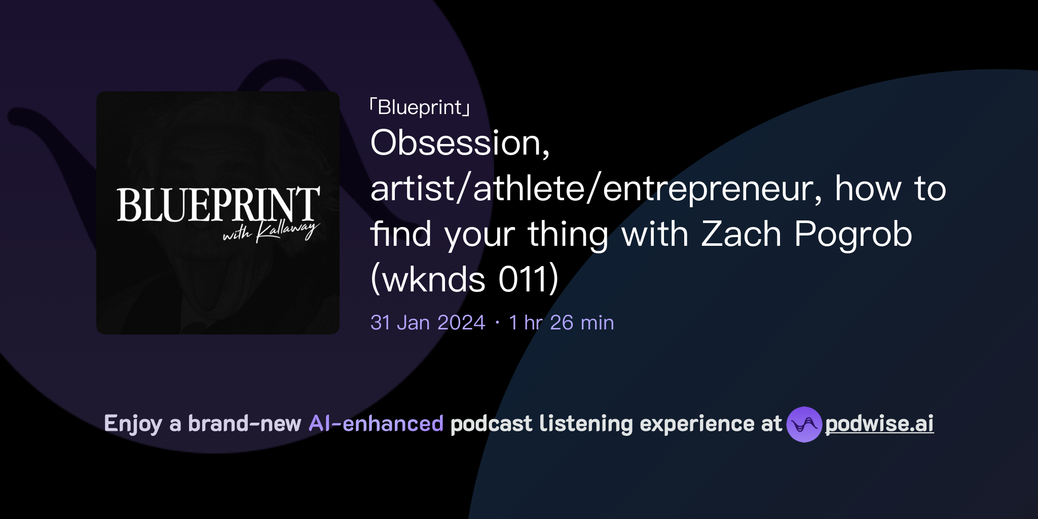 Obsession, artist/athlete/entrepreneur, how to find your thing with Zach Pogrob (wknds 011 ...