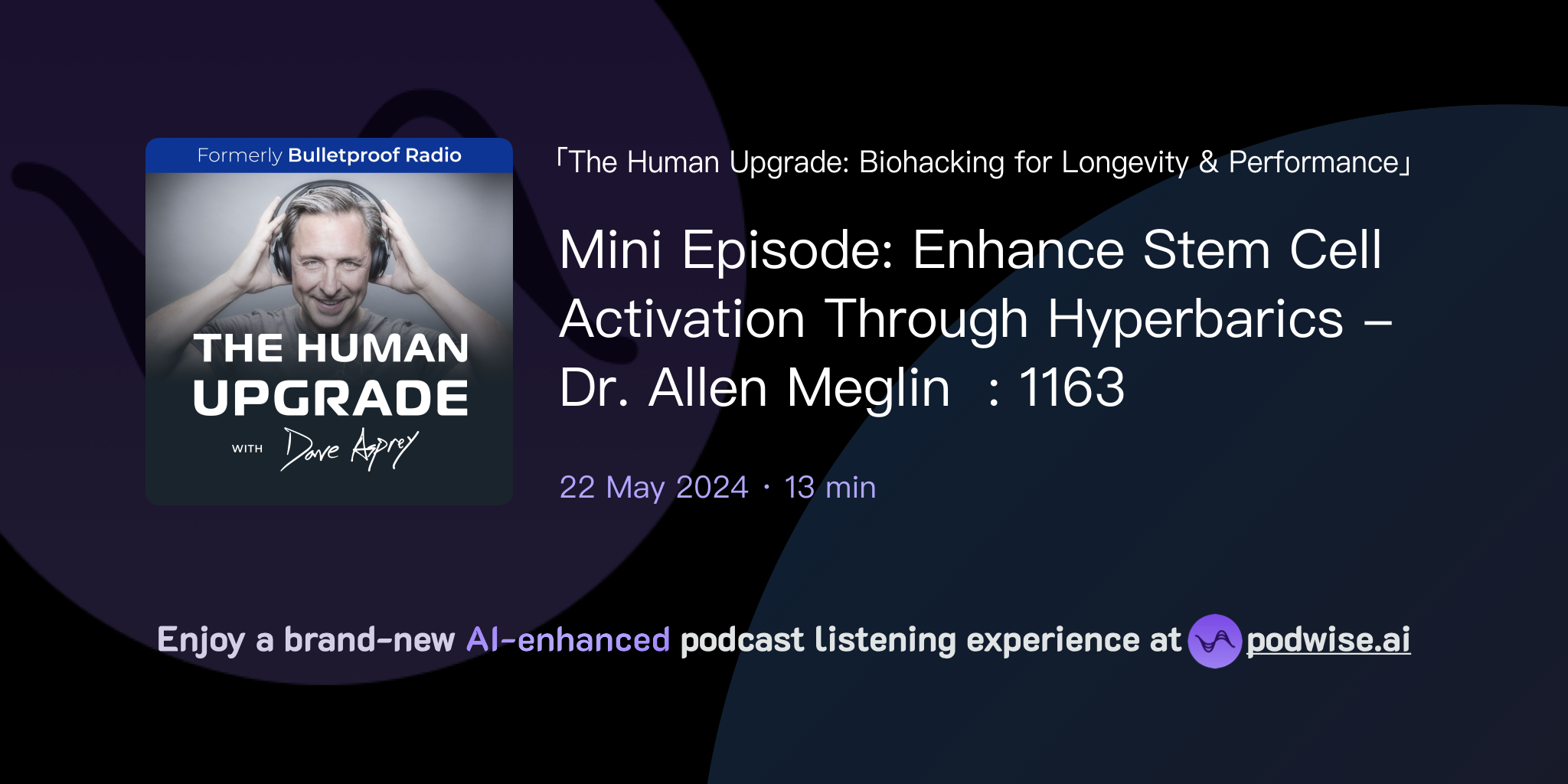 Mini Episode: Enhance Stem Cell Activation Through Hyperbarics - Dr ...