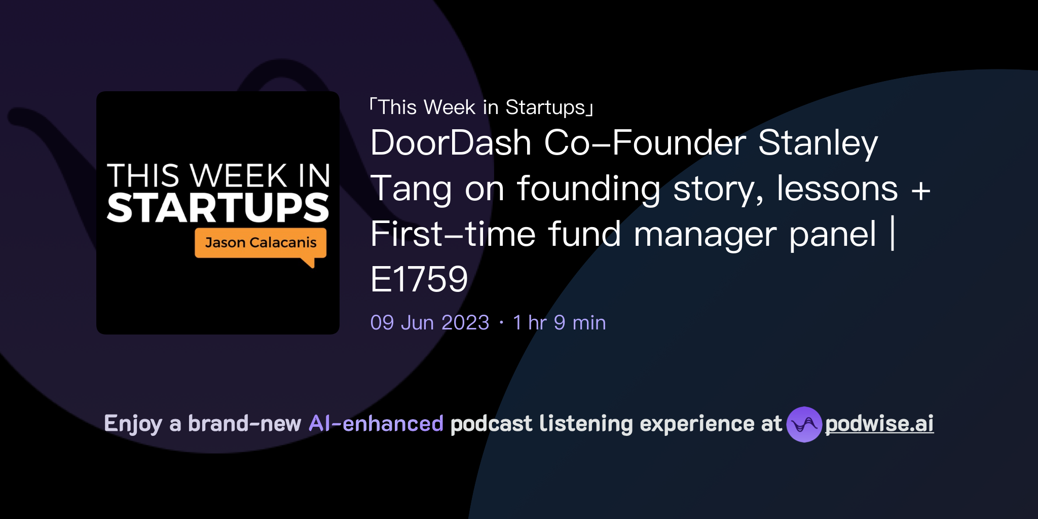 DoorDash Co-Founder Stanley Tang on founding story, lessons + First ...