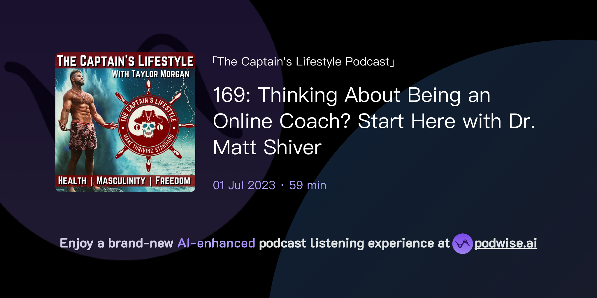 169: Thinking About Being an Online Coach? Start Here with Dr. Matt Shiver | The Captain's ...