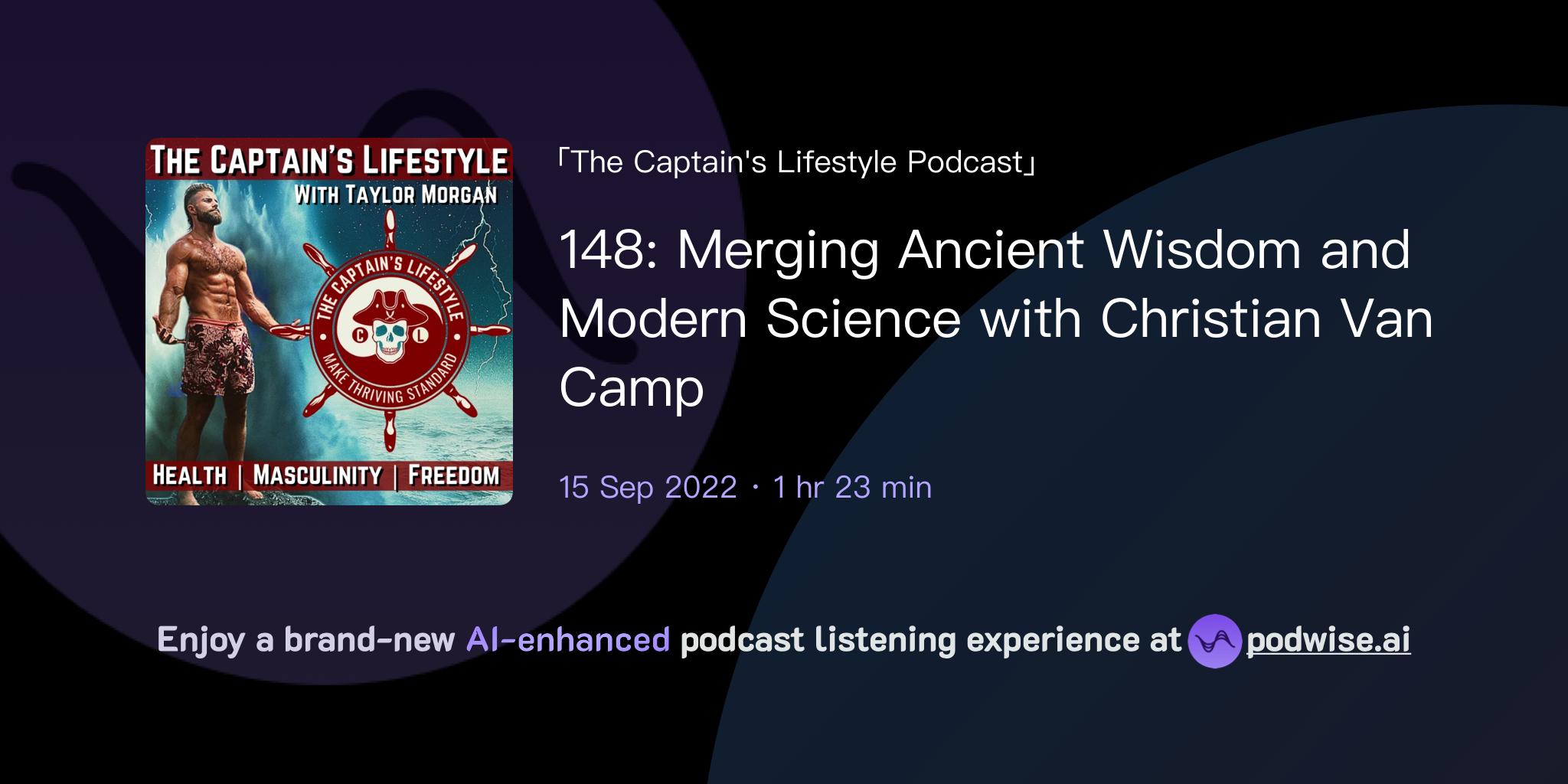 148: Merging Ancient Wisdom and Modern Science with Christian Van Camp | The Captain's Lifestyle ...