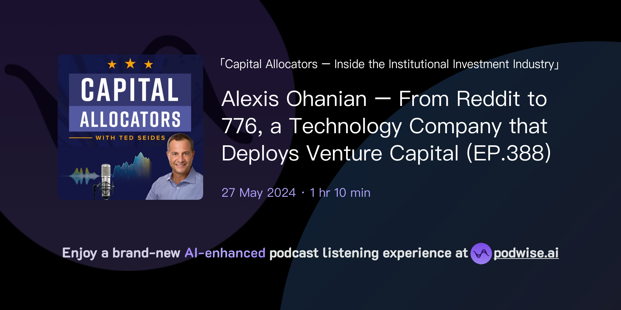 Alexis Ohanian – From Reddit to 776, a Technology Company that Deploys ...