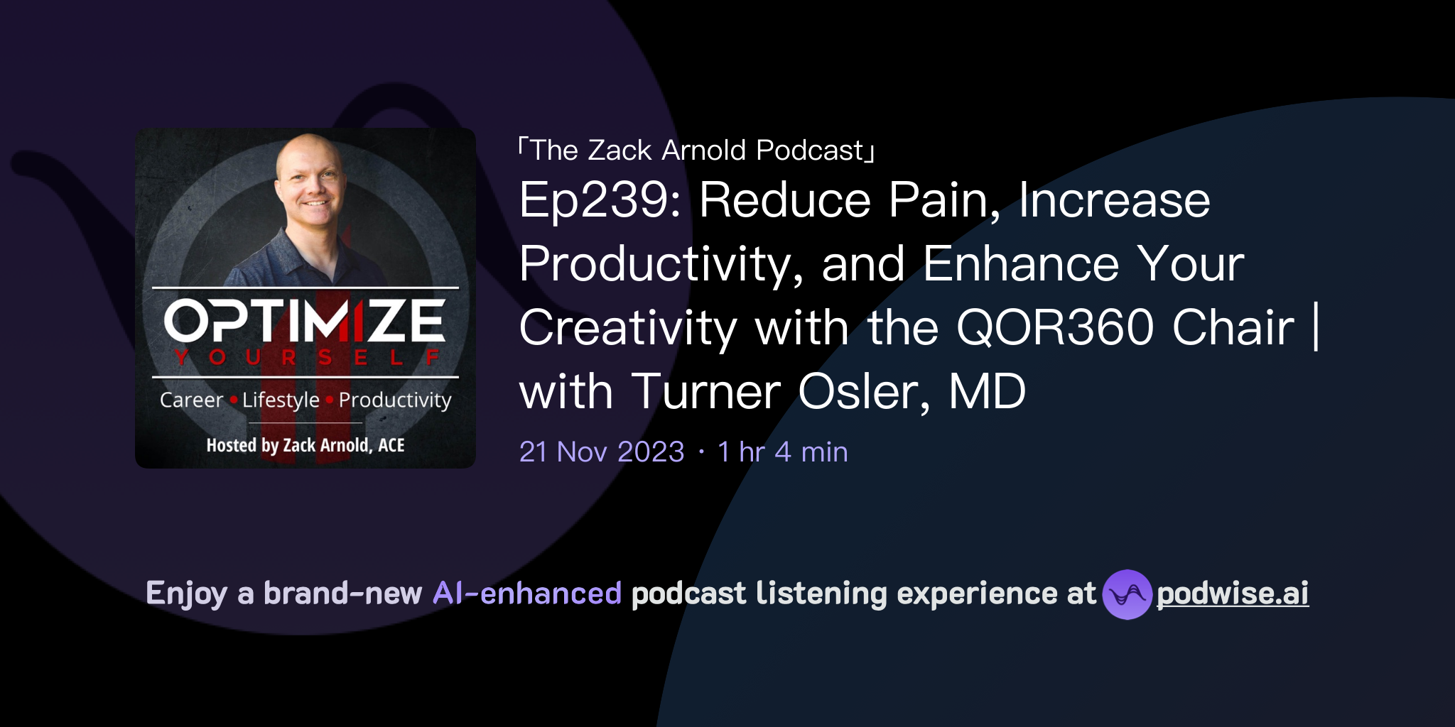 Ep239: Reduce Pain, Increase Productivity, and Enhance Your Creativity with the QOR360 Chair ...