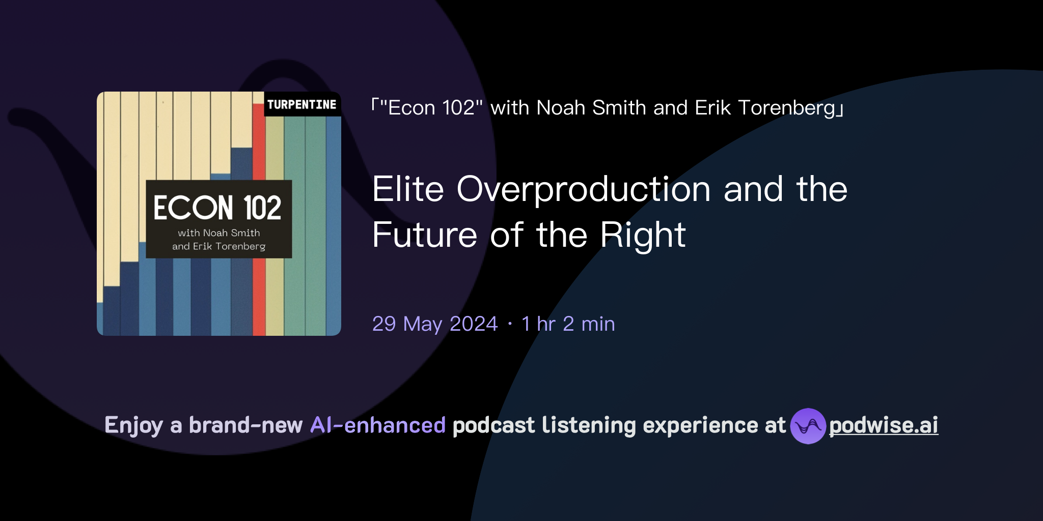 Elite Overproduction and the Future of the Right | "Econ 102" with Noah ...