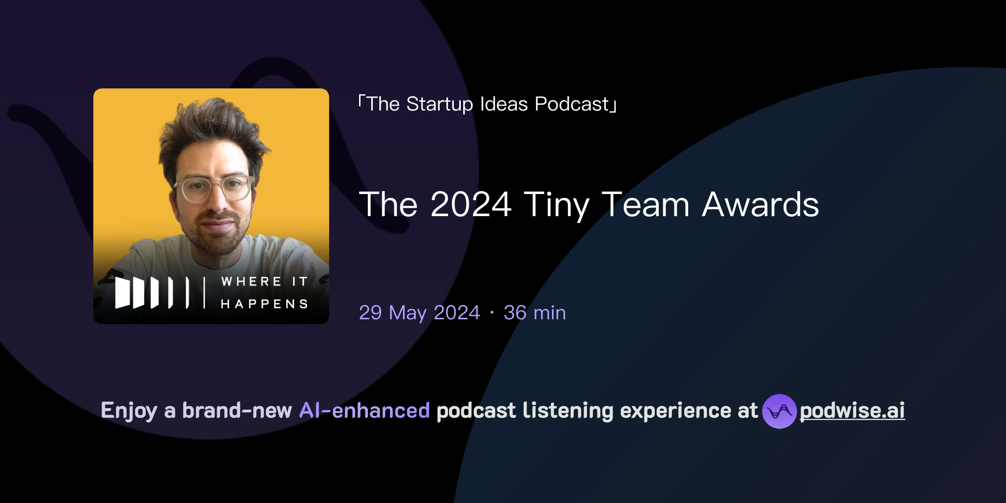 The 2024 Tiny Team Awards | The Startup Ideas Podcast | Podwise