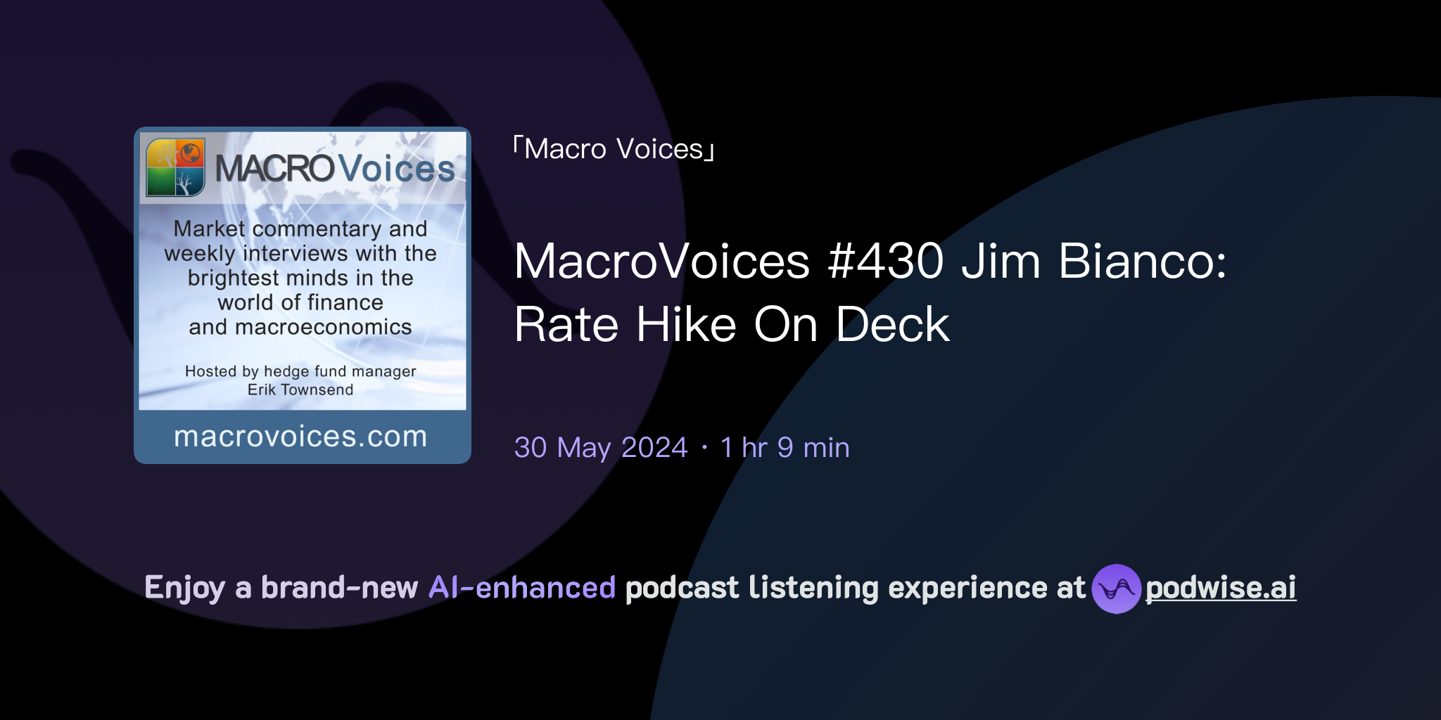 MacroVoices #430 Jim Bianco: Rate Hike On Deck | Macro Voices | Podwise