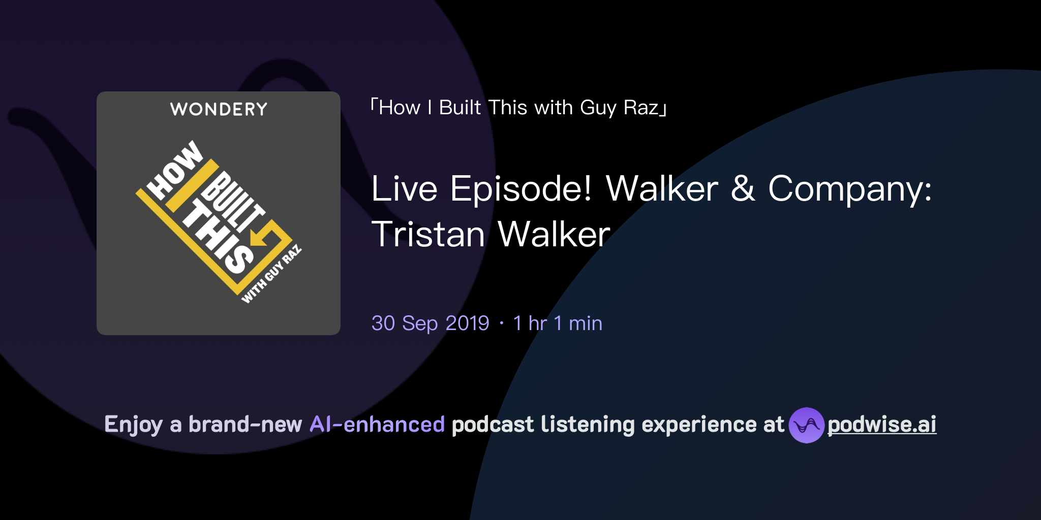 Live Episode! Walker & Company: Tristan Walker | How I Built This with ...