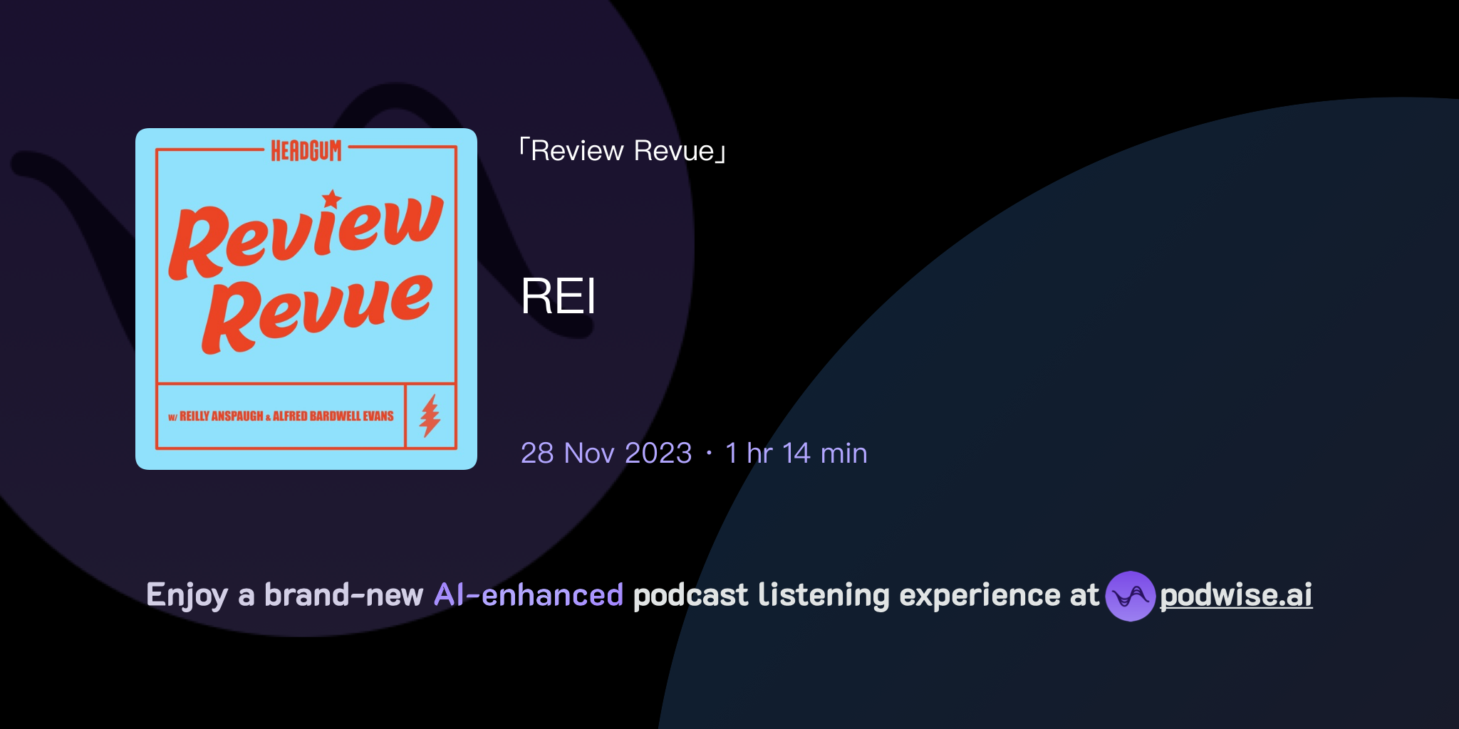 REI | Review Revue | Podwise