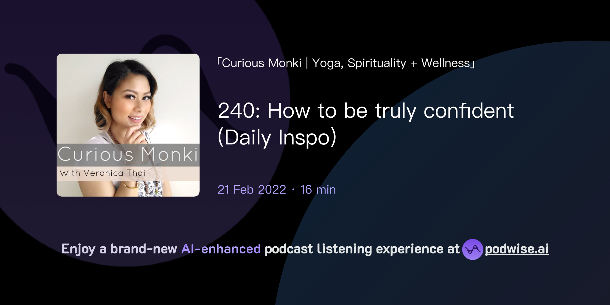 240: How to be truly confident (Daily Inspo) | Curious Monki | Yoga ...
