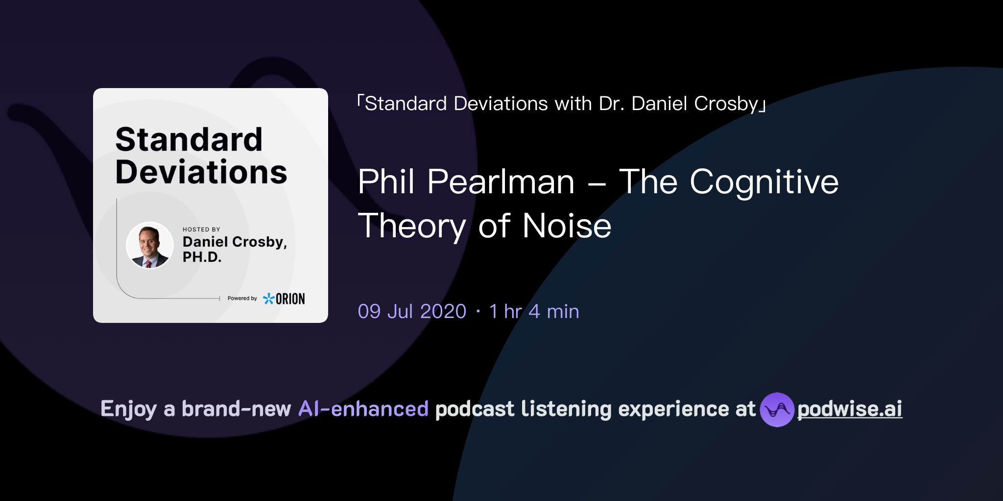 Phil Pearlman - The Cognitive Theory of Noise | Standard Deviations ...