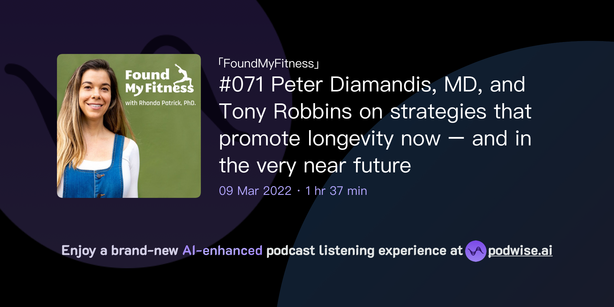 #071 Peter Diamandis, MD, and Tony Robbins on strategies that promote ...
