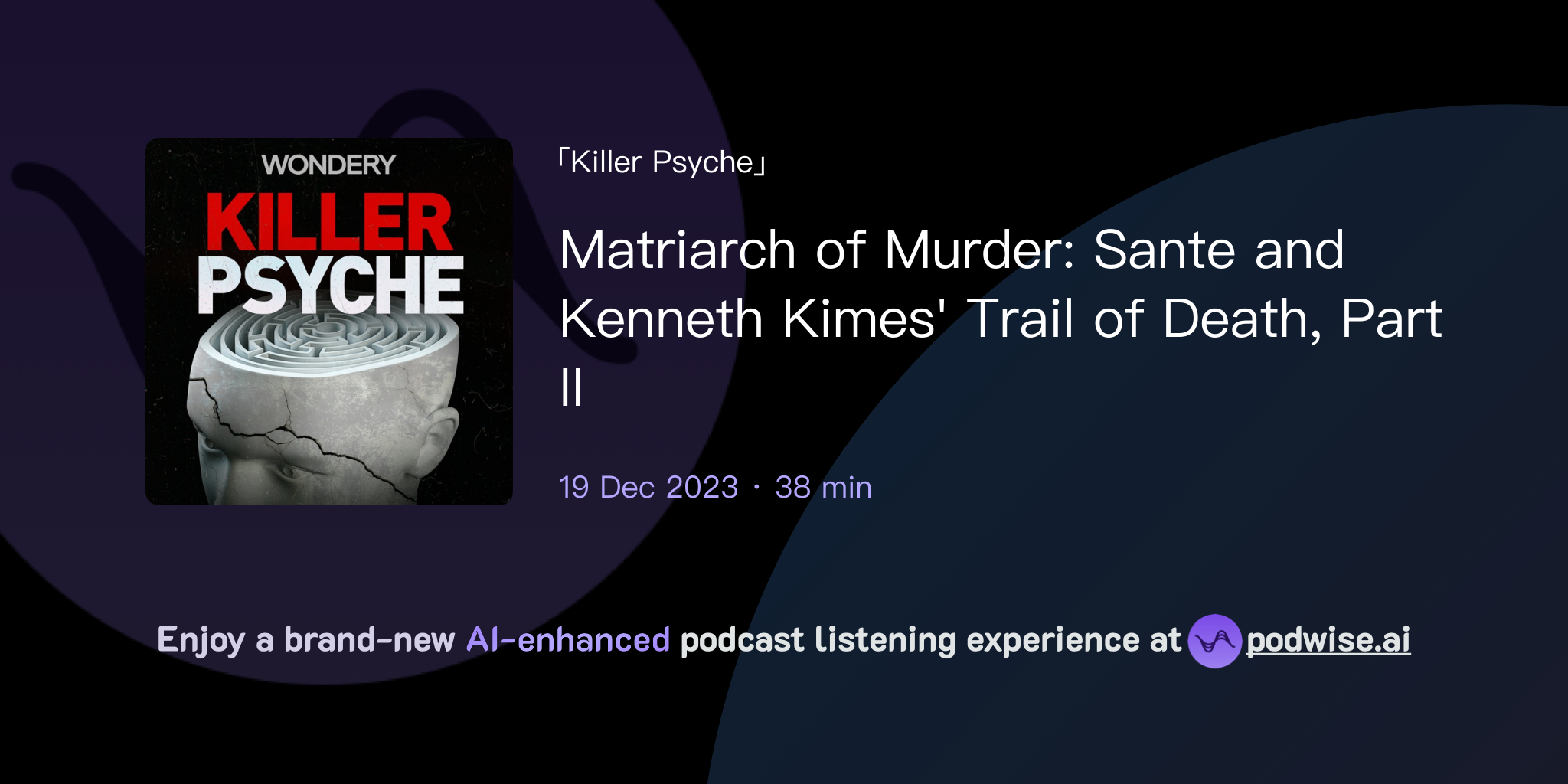 Matriarch of Murder: Sante and Kenneth Kimes' Trail of Death, Part II ...