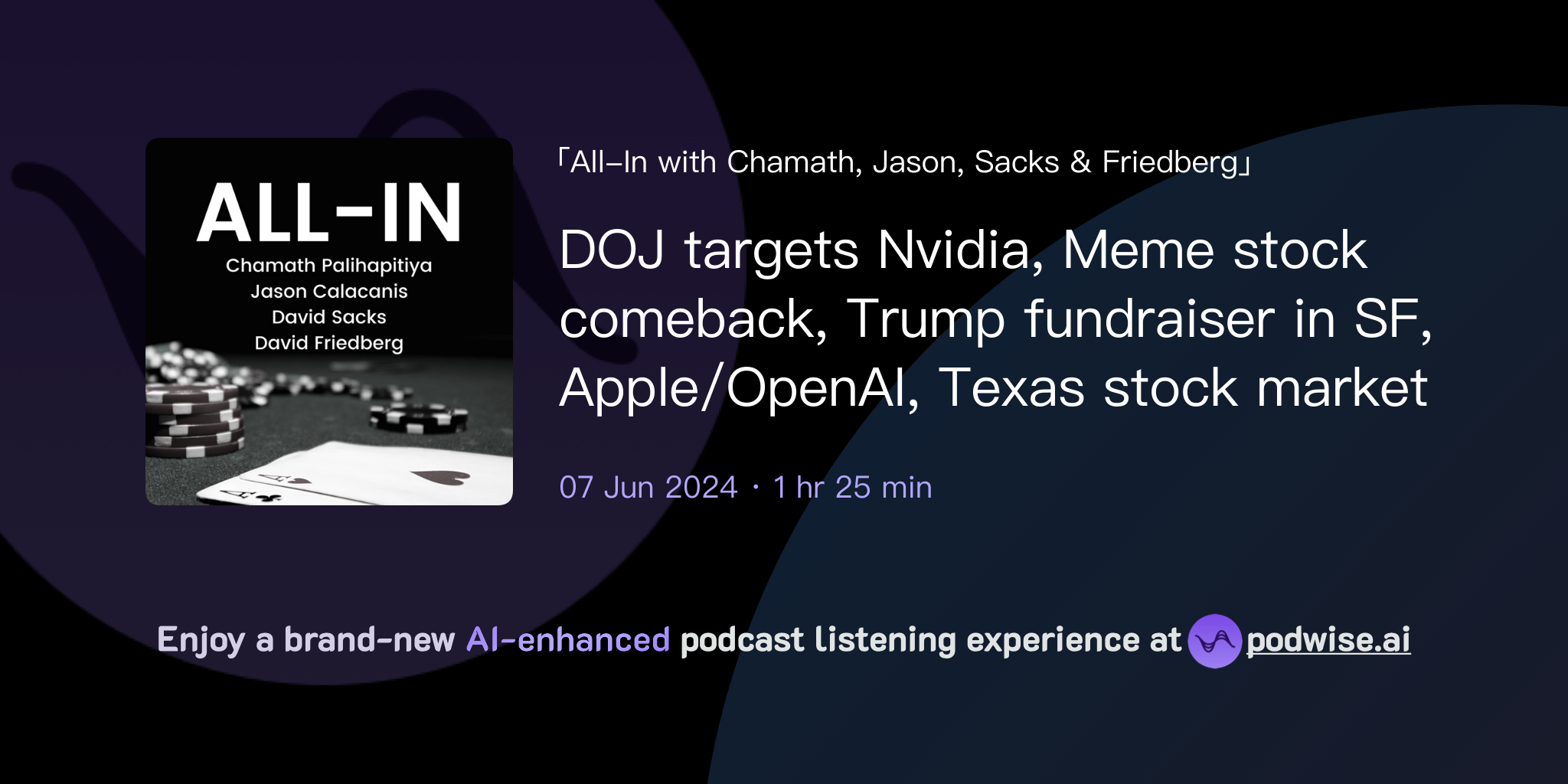 DOJ targets Nvidia, Meme stock comeback, Trump fundraiser in SF, Apple ...