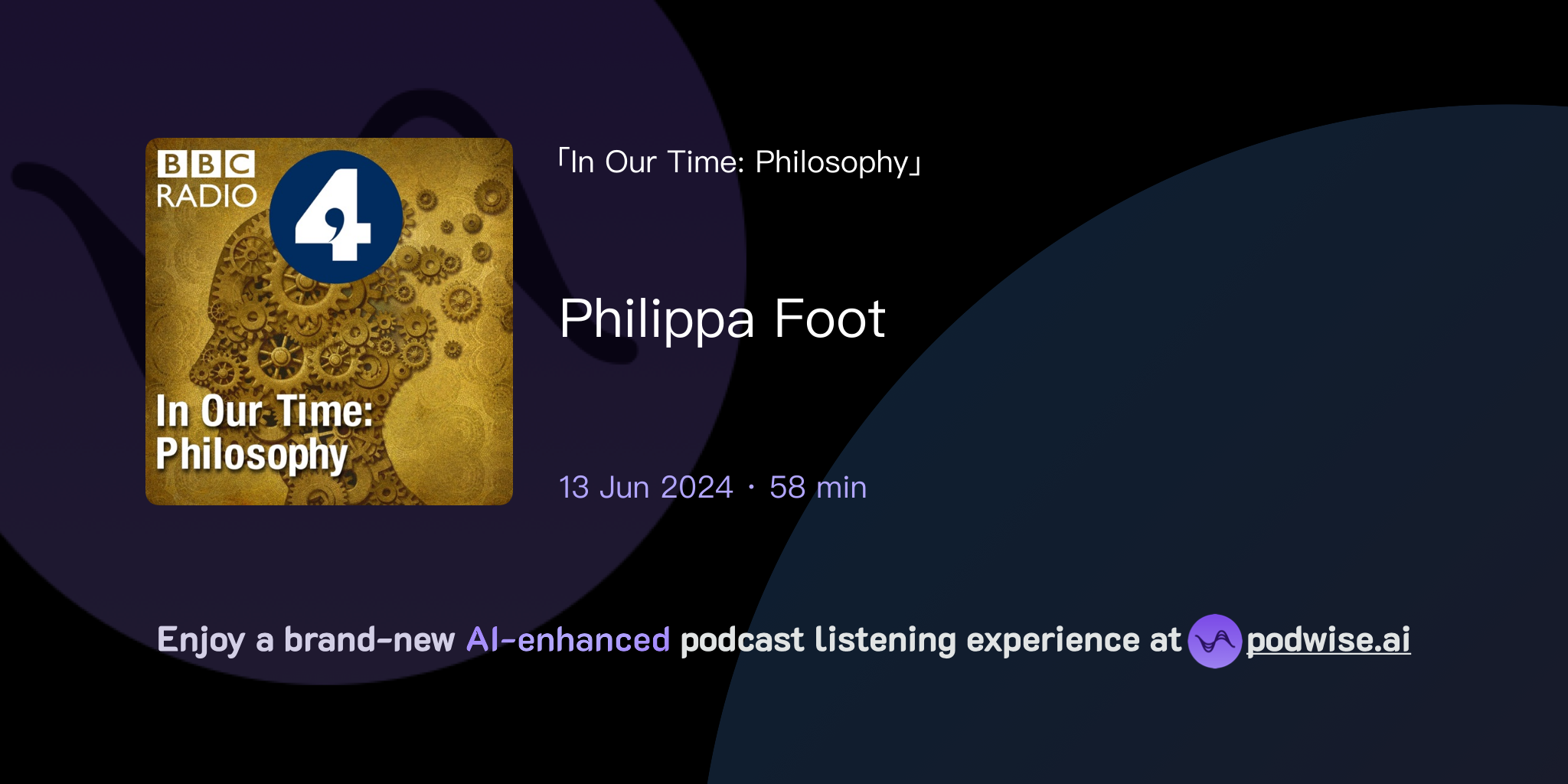 Philippa Foot | In Our Time: Philosophy | Podwise
