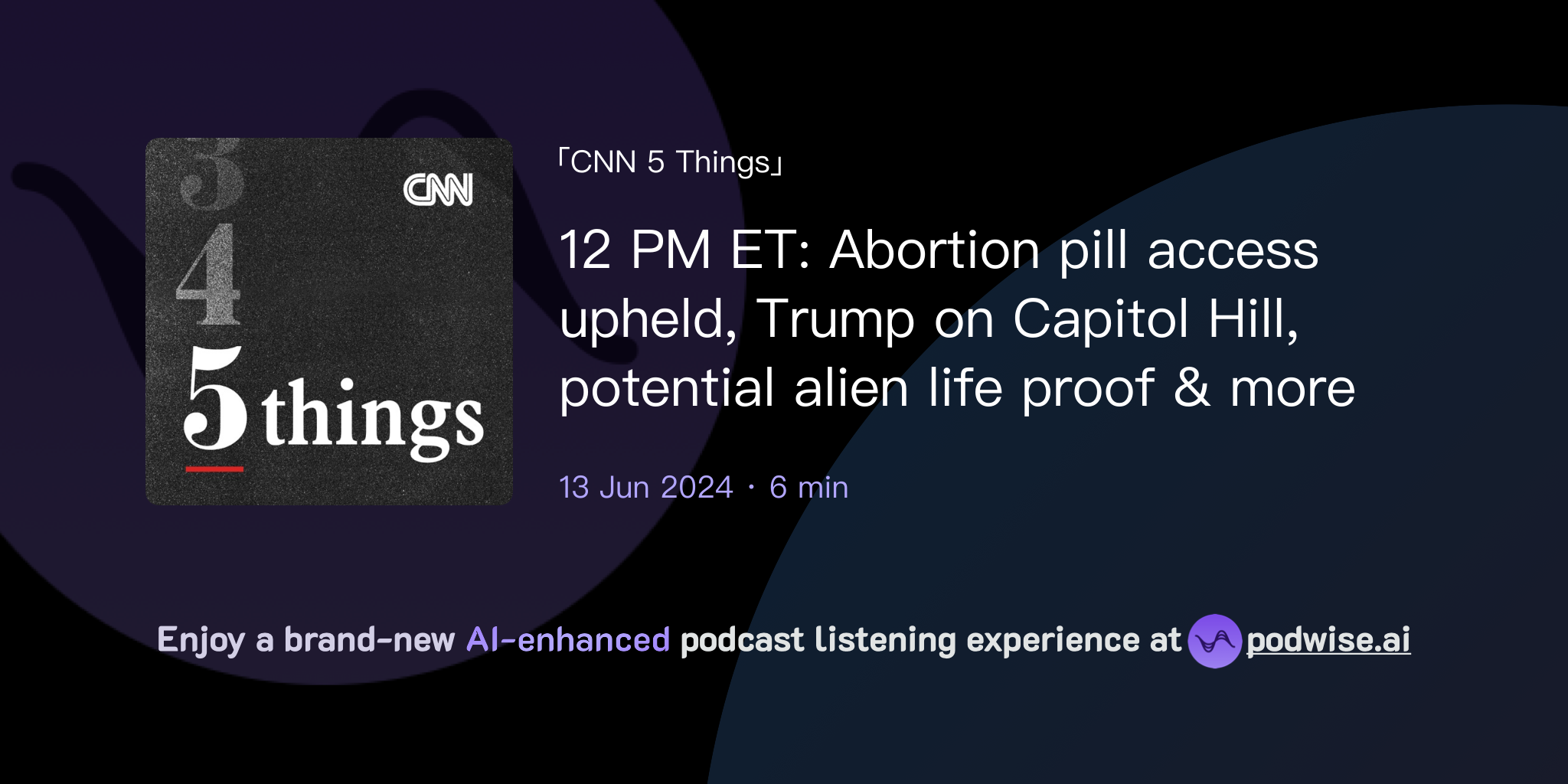 12 PM ET: Abortion pill access upheld, Trump on Capitol Hill, potential ...