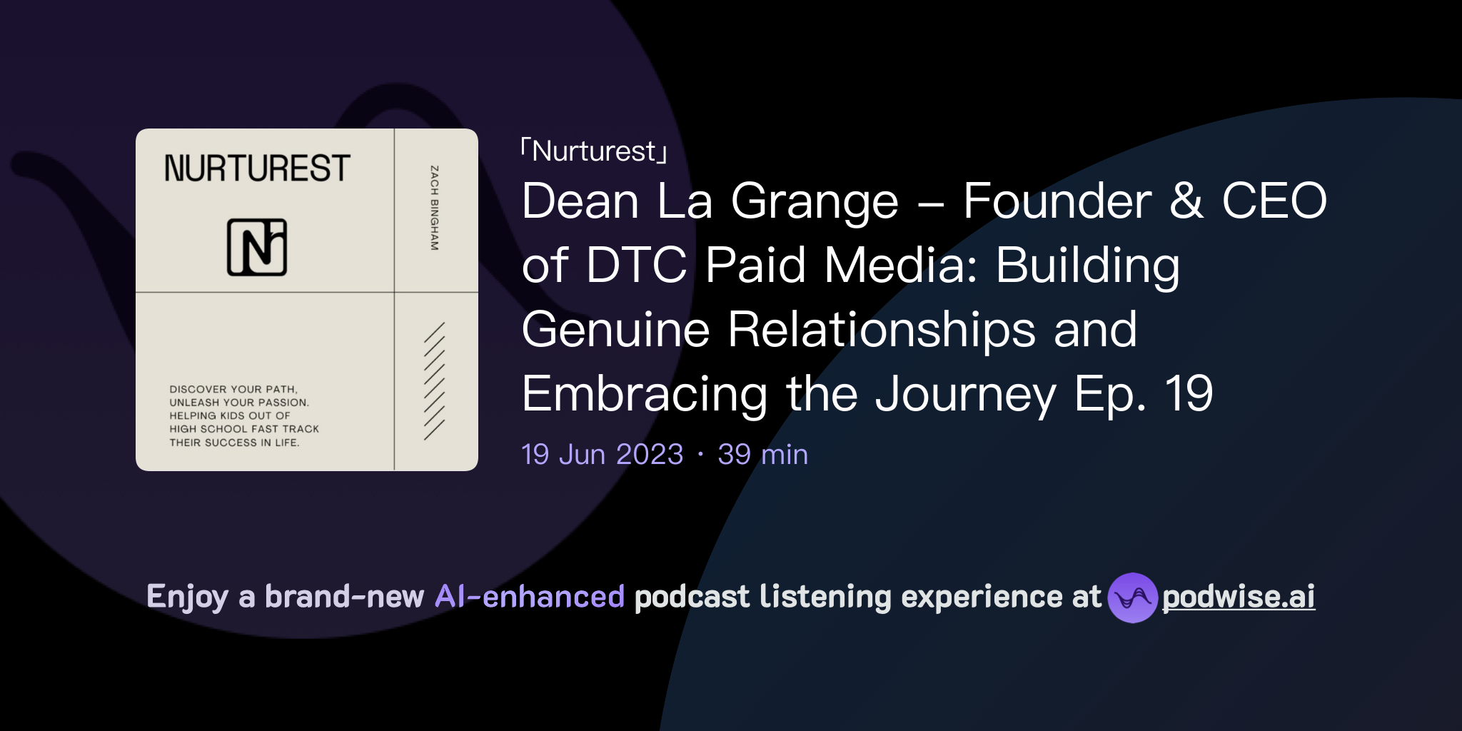 Dean La Grange - Founder & CEO of DTC Paid Media: Building Genuine ...