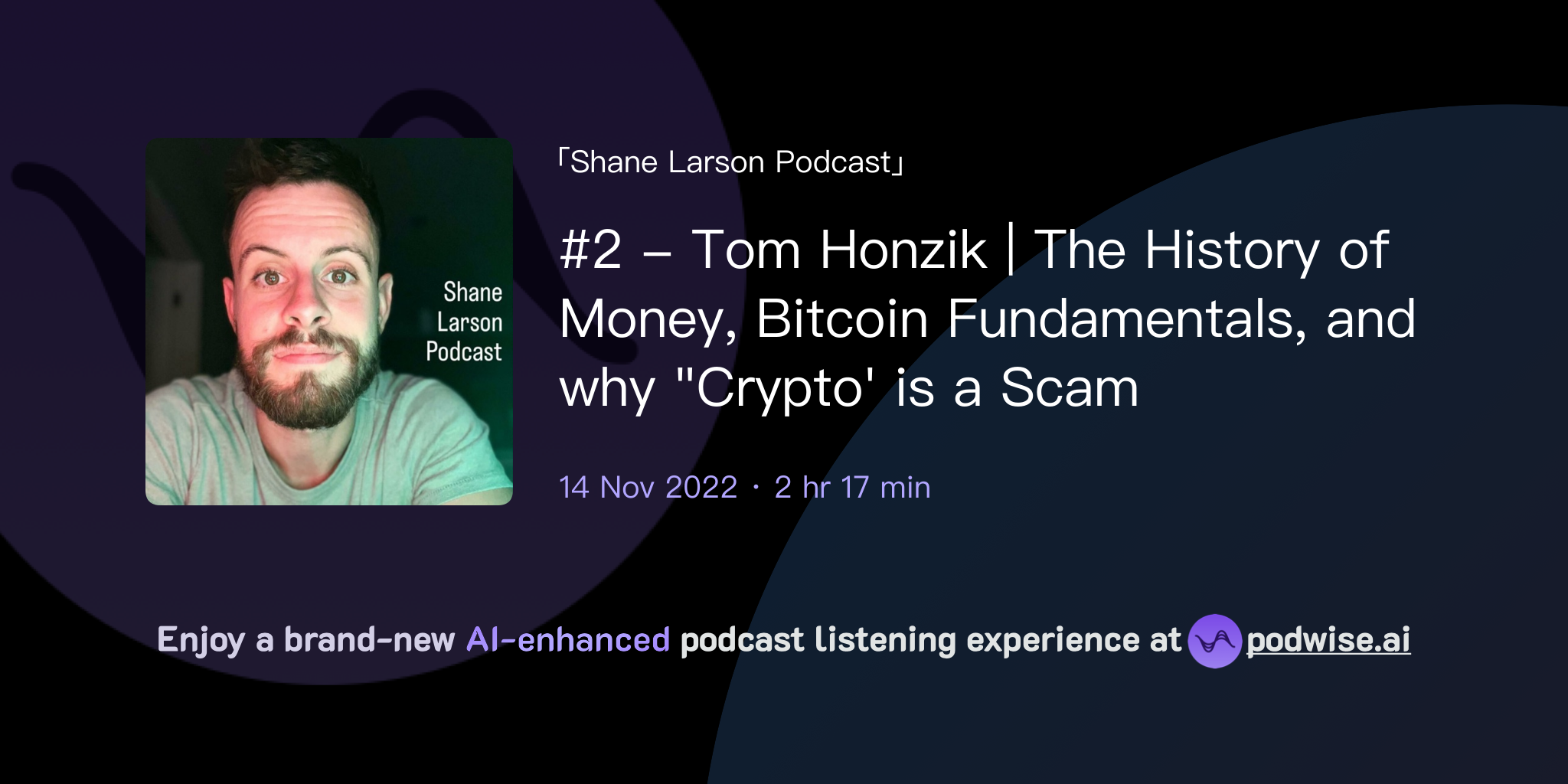 #2 - Tom Honzik | The History of Money, Bitcoin Fundamentals, and why ...