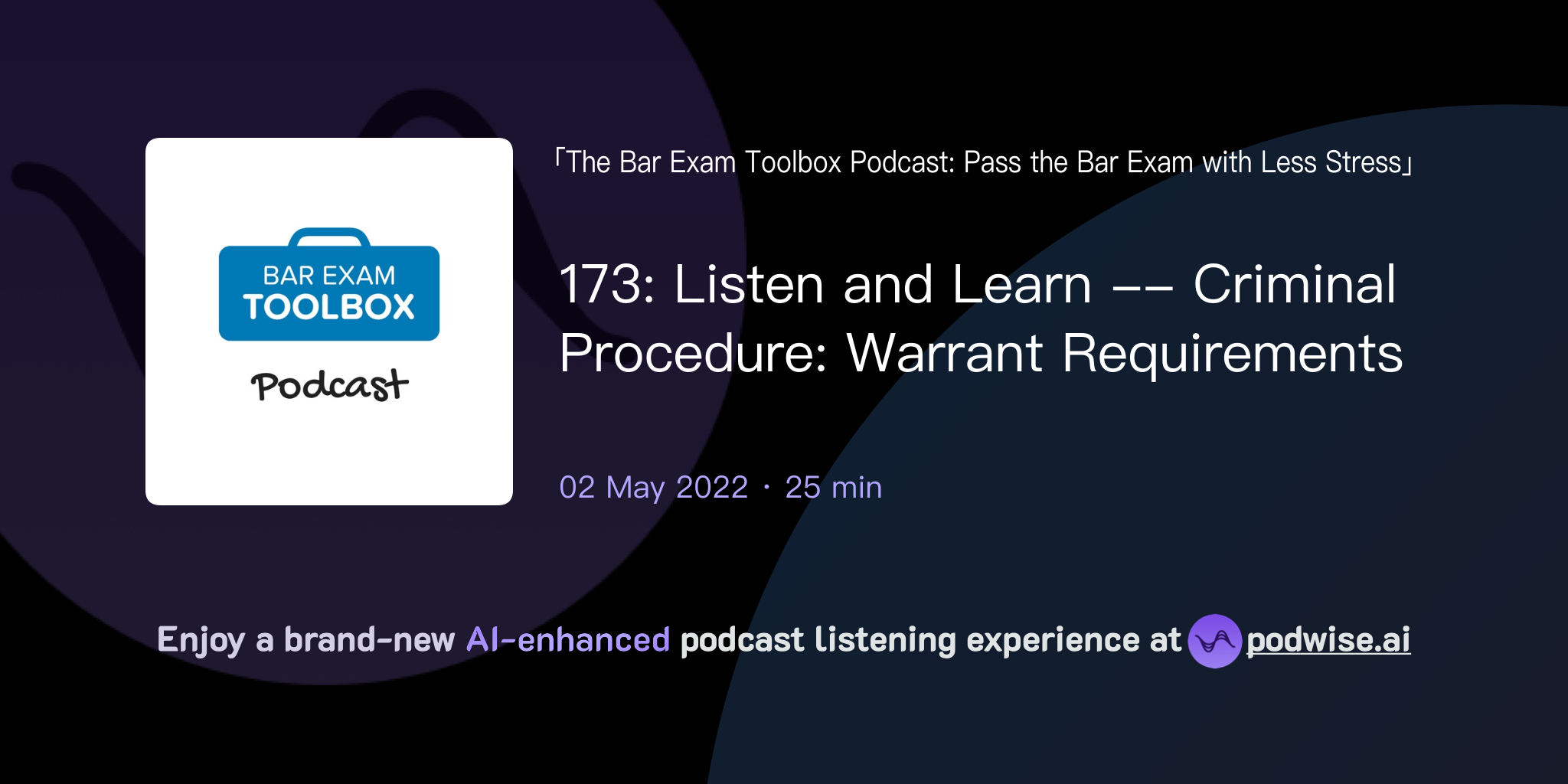 173: Listen and Learn -- Criminal Procedure: Warrant Requirements | The ...